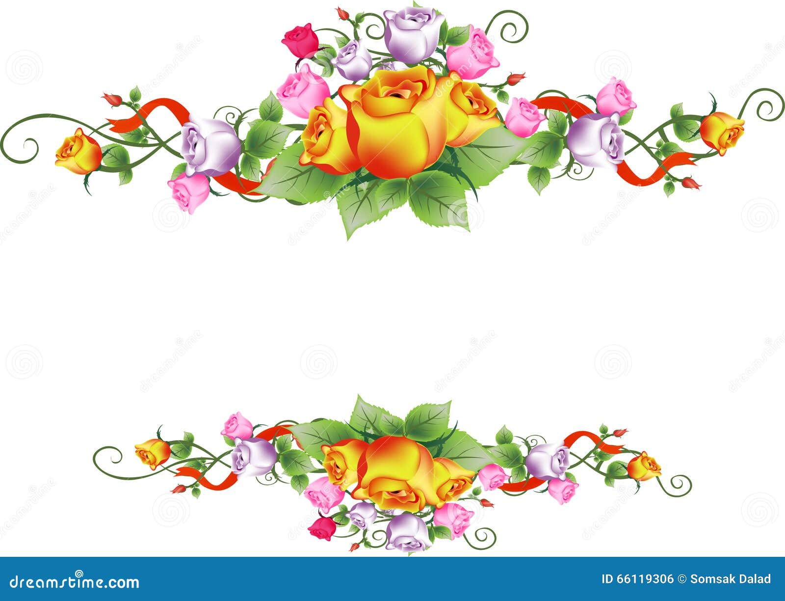 Vector rose flower frame stock illustration. Illustration of flower ...