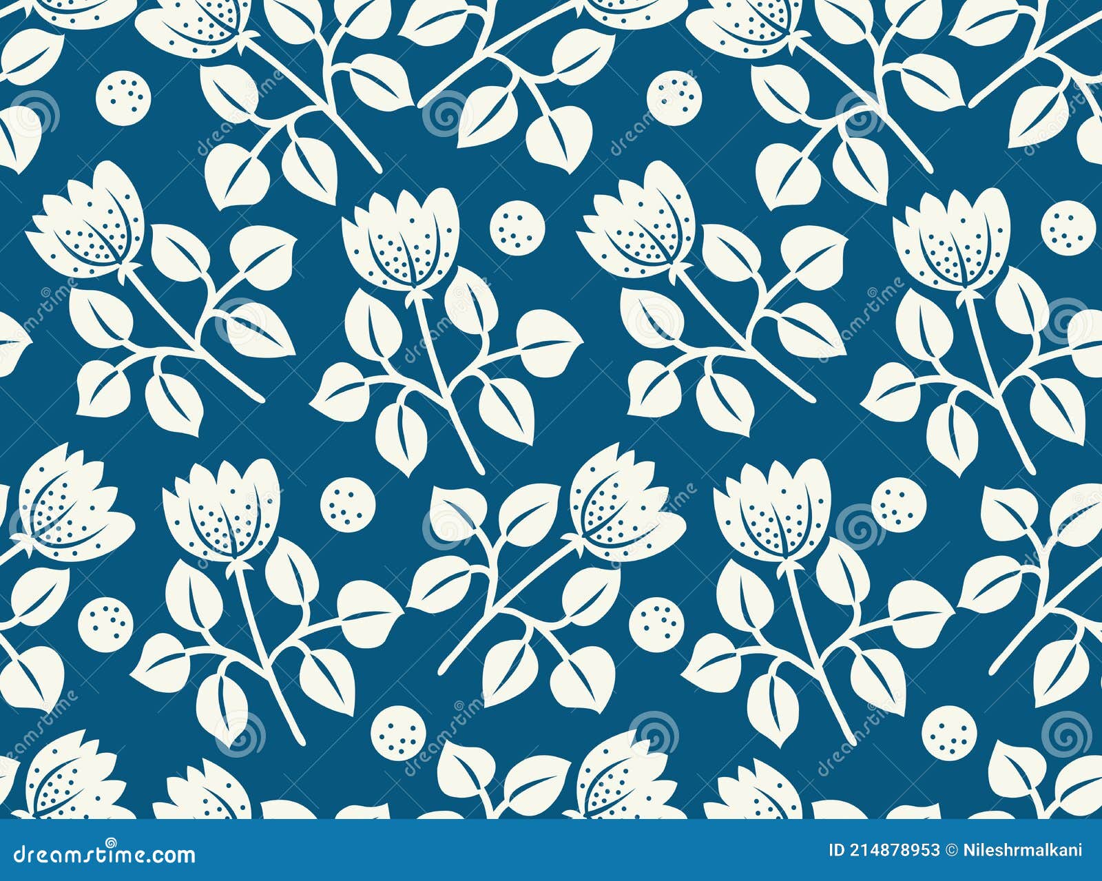 Vector Rose Flower Pattern Design Stock Vector - Illustration of leaf ...