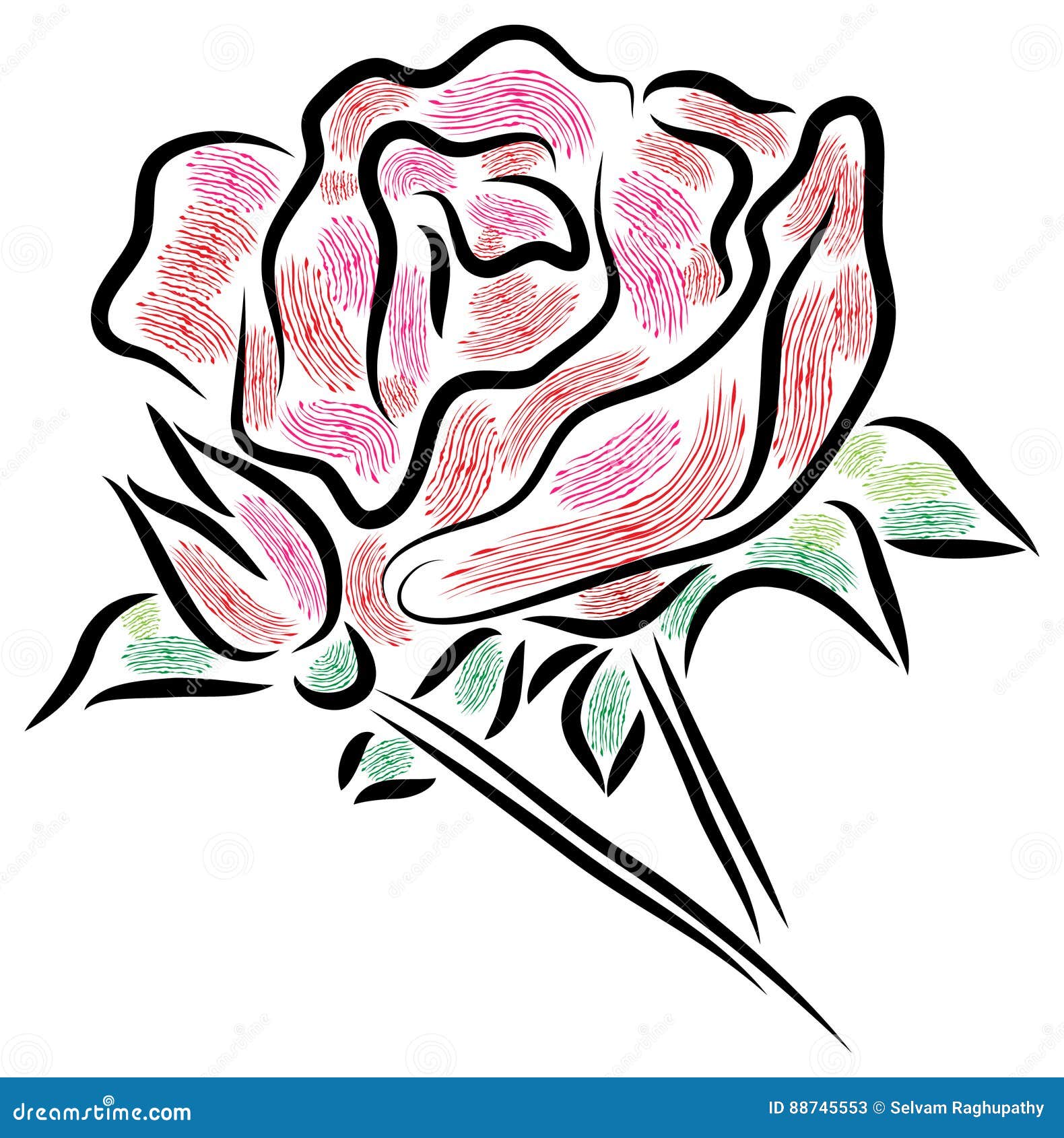 Vector rose stock vector. Illustration of clip, corporation - 88745553