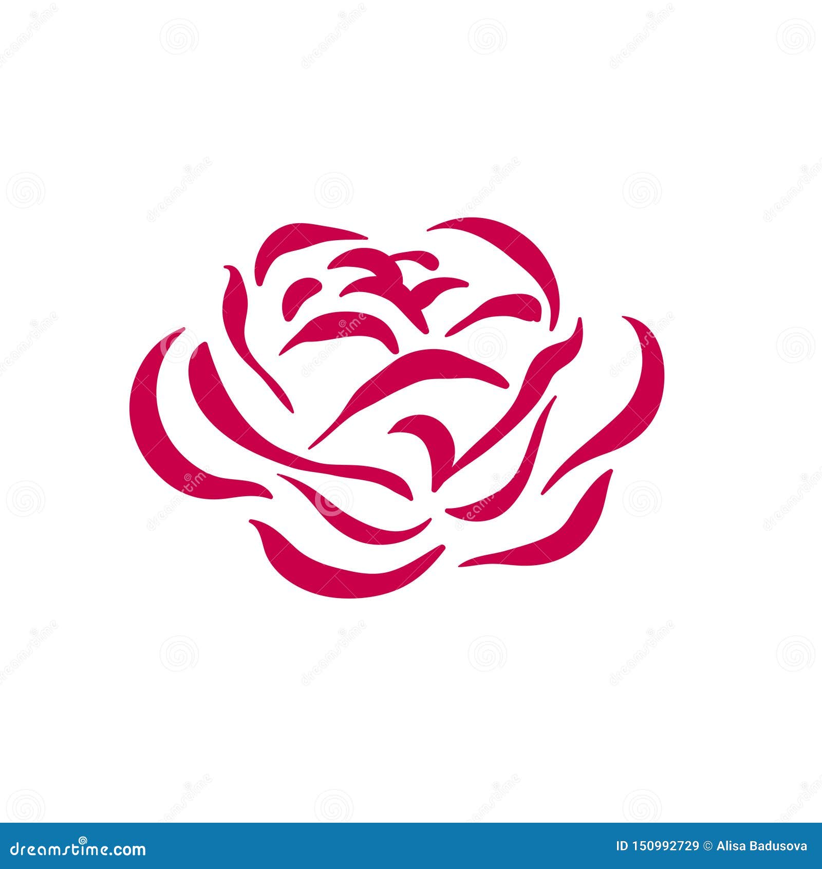 Vector Rose Symbol Illustration on White Background Stock Vector ...