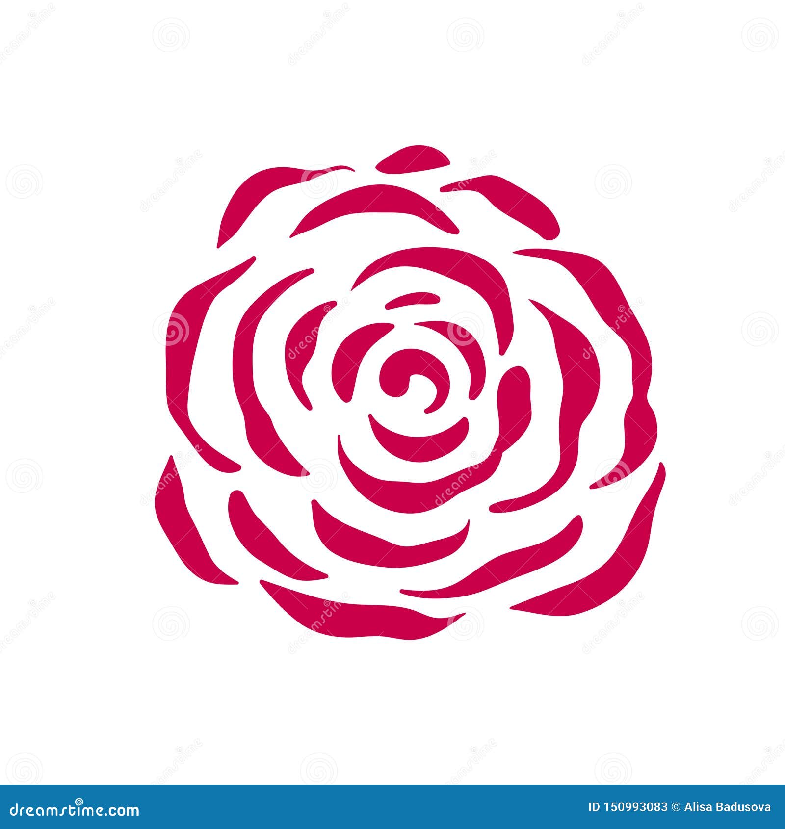 Vector Rose Symbol Illustration on White Background Stock Vector ...