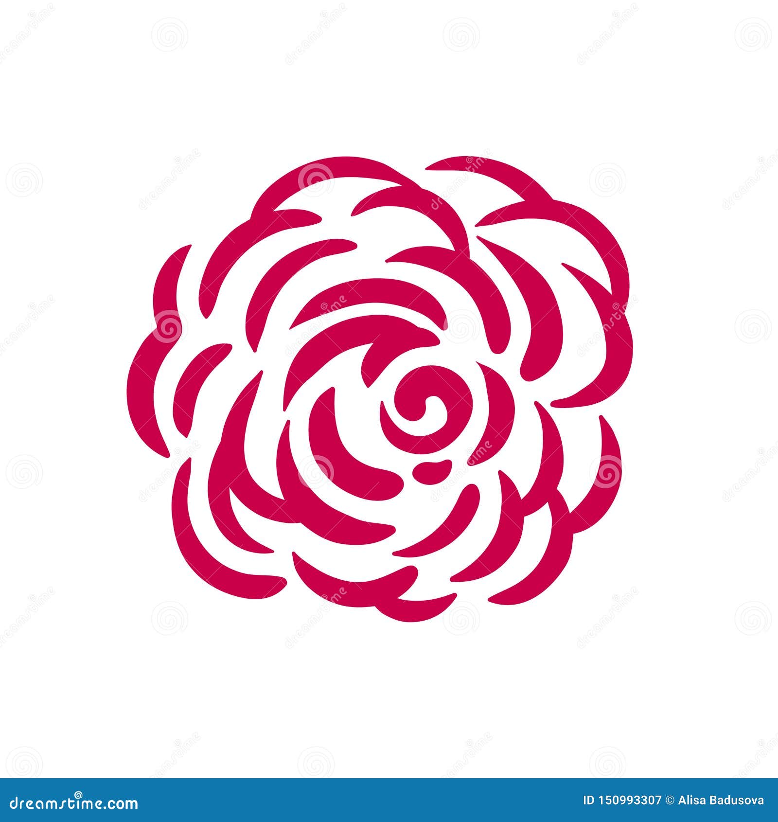 Vector Rose Symbol Illustration on White Background Stock Vector ...
