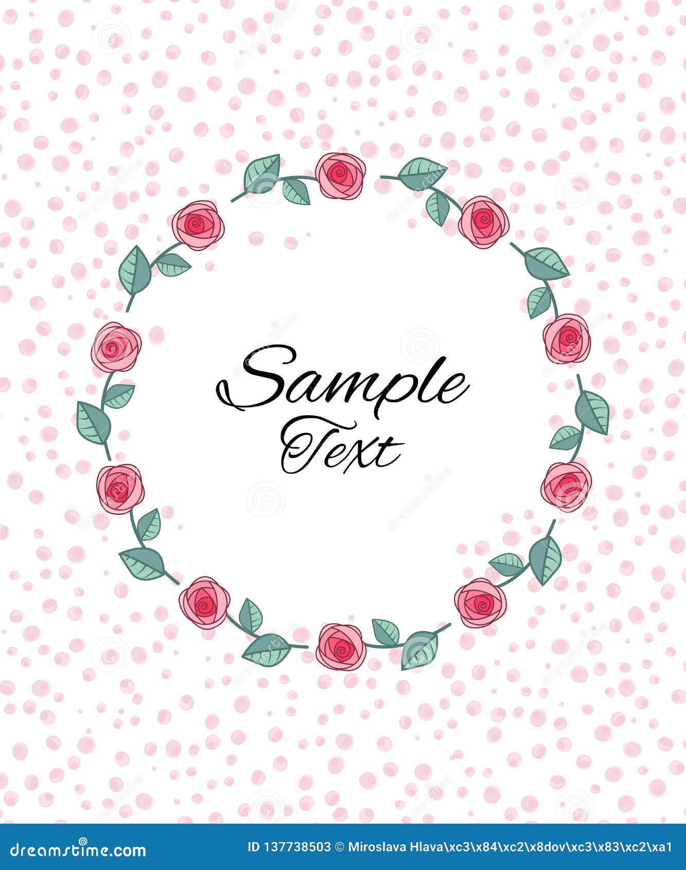 Vector of roses frame stock vector. Illustration of beautiful - 137738503