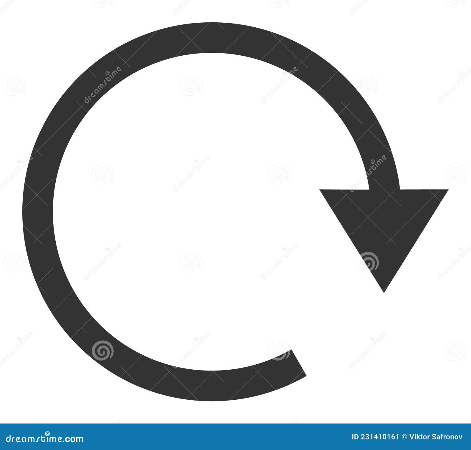 Vector Rotate Right Flat Icon Symbol Stock Vector - Illustration of ...