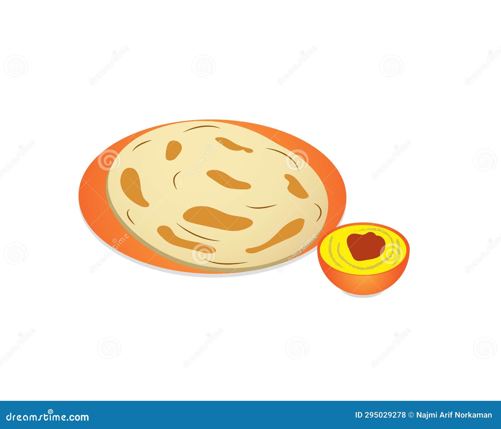 Roti Canai. A Form Of Puffed Bread Served Hot With Curry Or Dhal ...