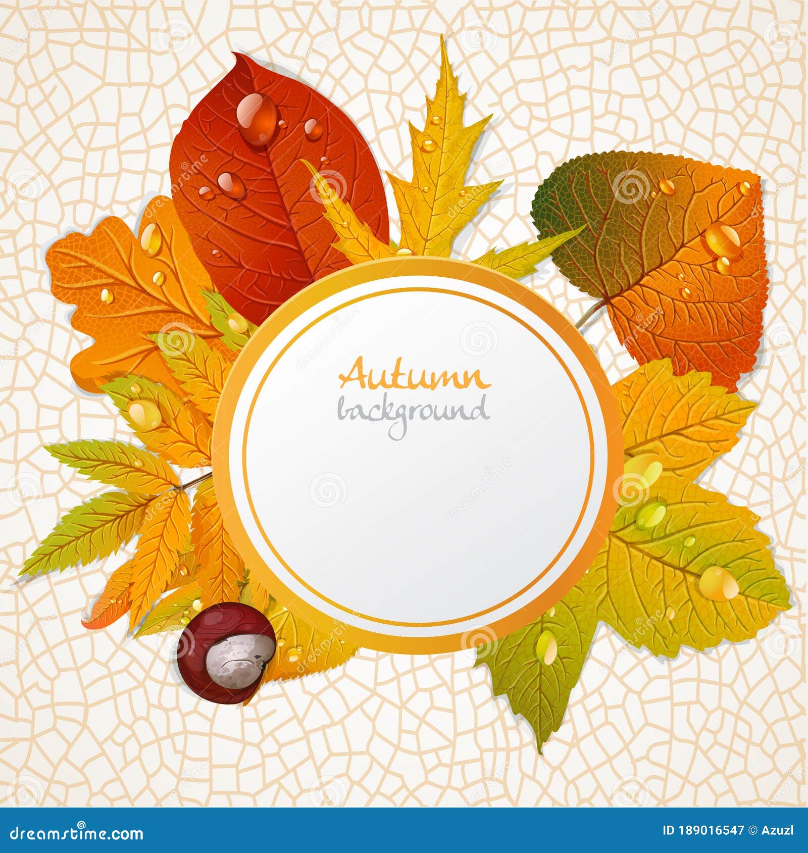 Vector Round Autumn Leaves Banner Stock Vector - Illustration of vector ...