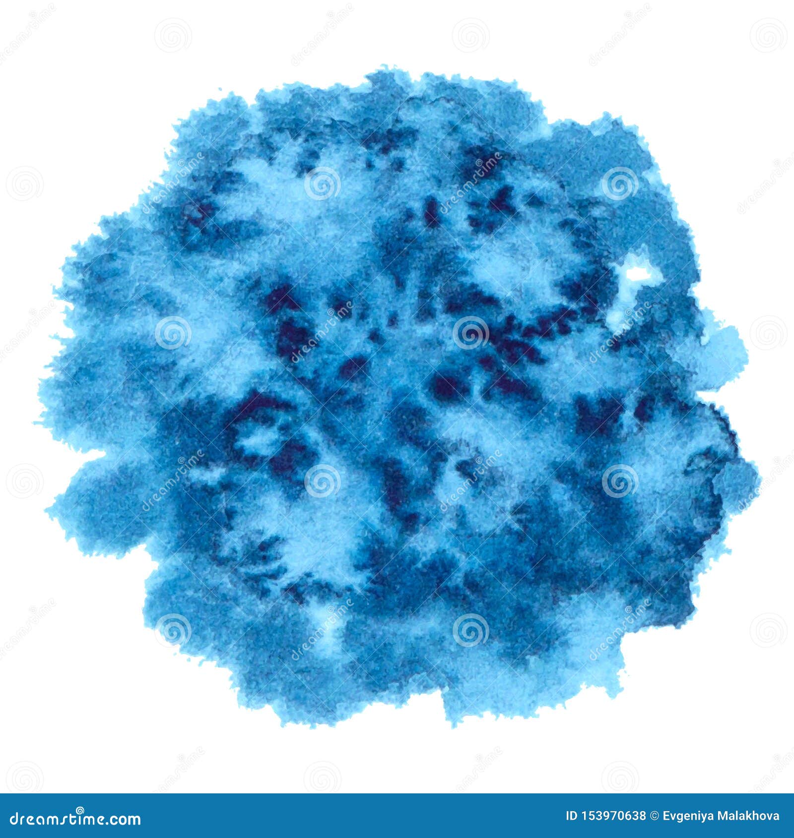 Vector Blue Paint Texture Isolated on White Stock Vector - Illustration ...