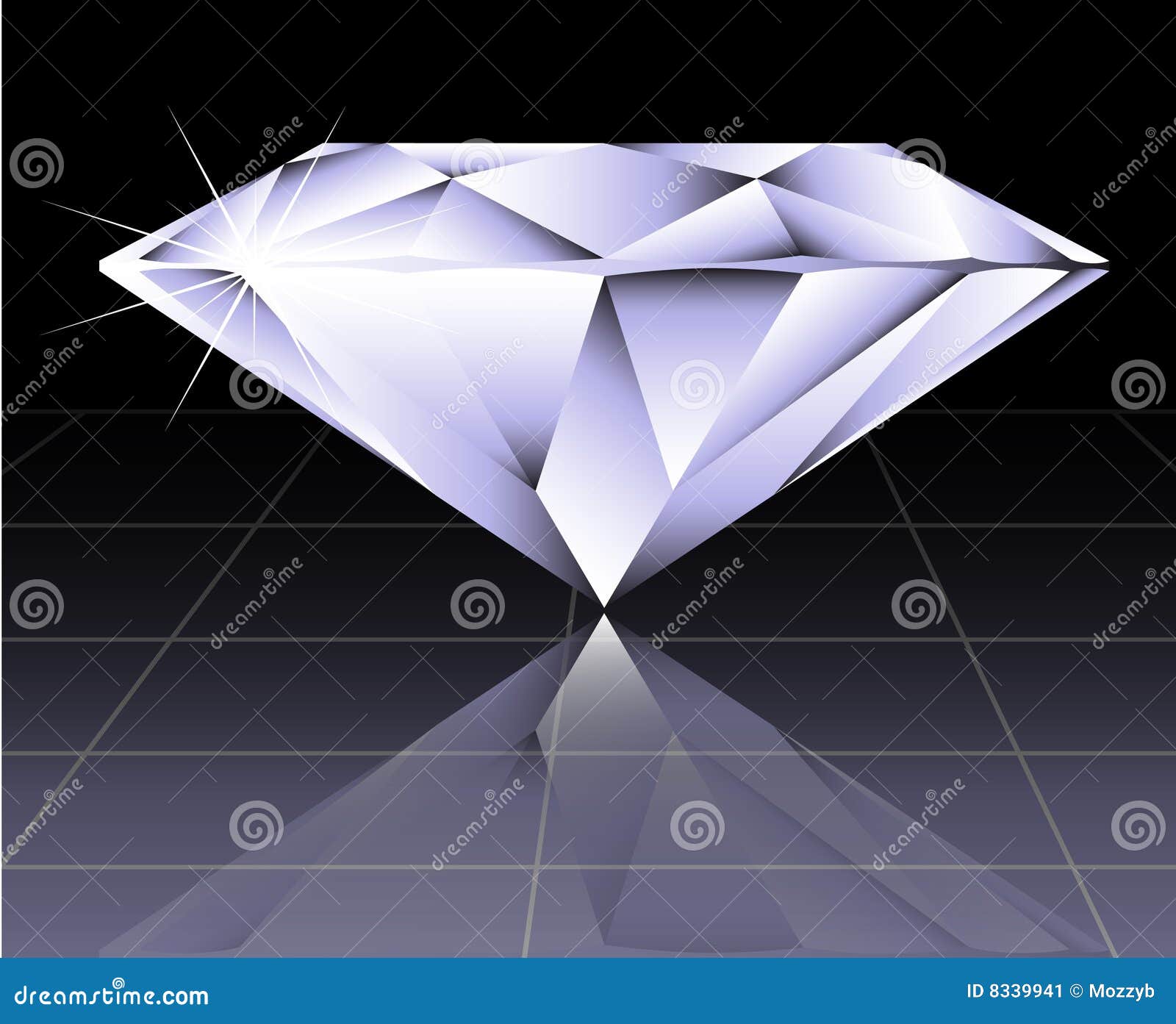 Vector Round Brilliant Cut Diamond Stock Vector - Illustration of gift ...