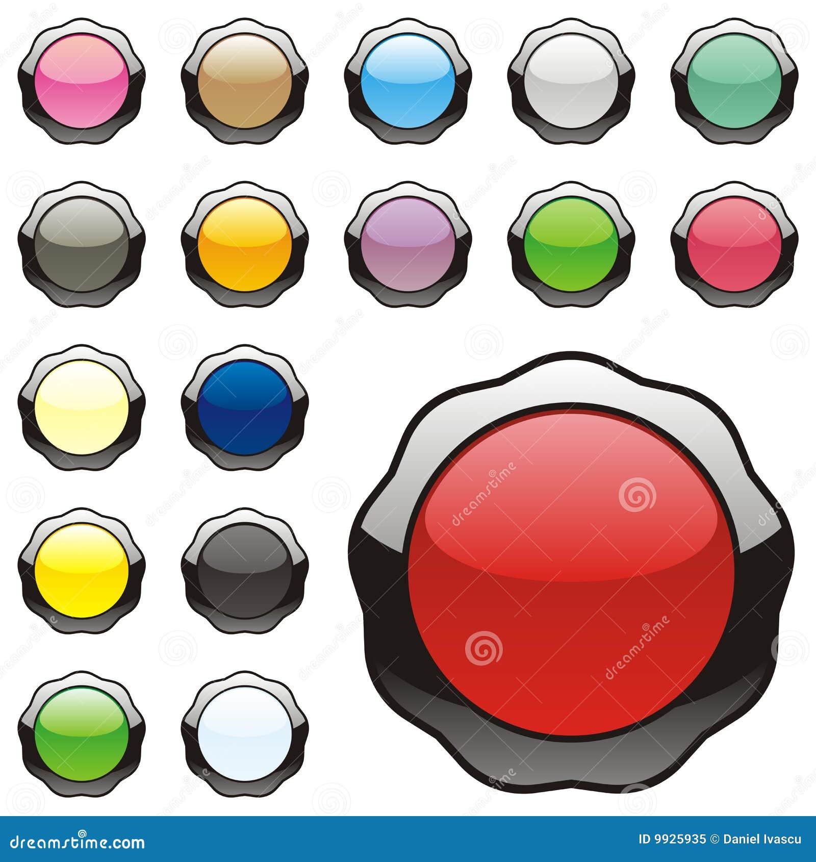 Vector round buttons stock vector. Illustration of vector - 9925935