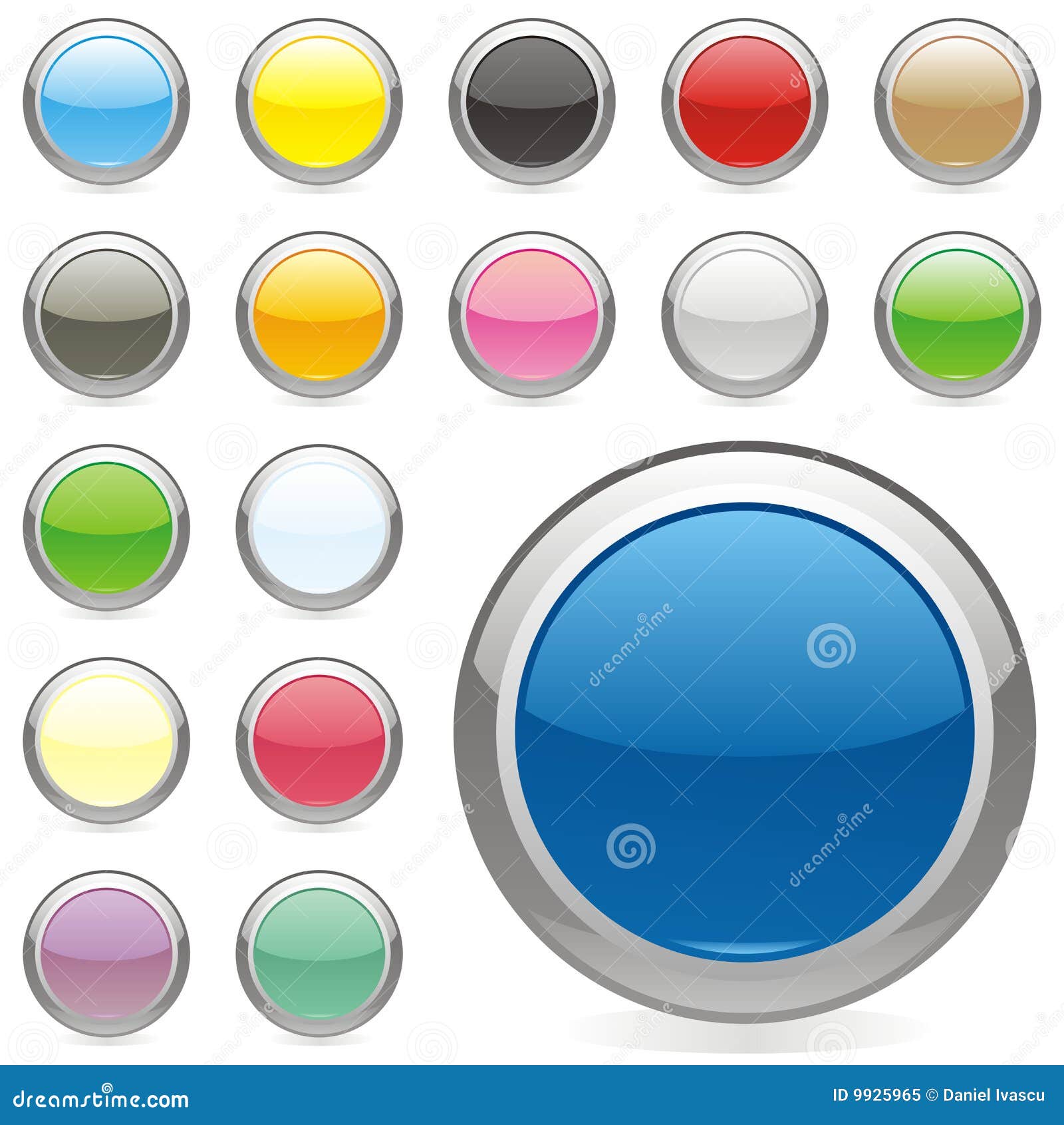Vector round buttons stock vector. Illustration of colored - 9925965