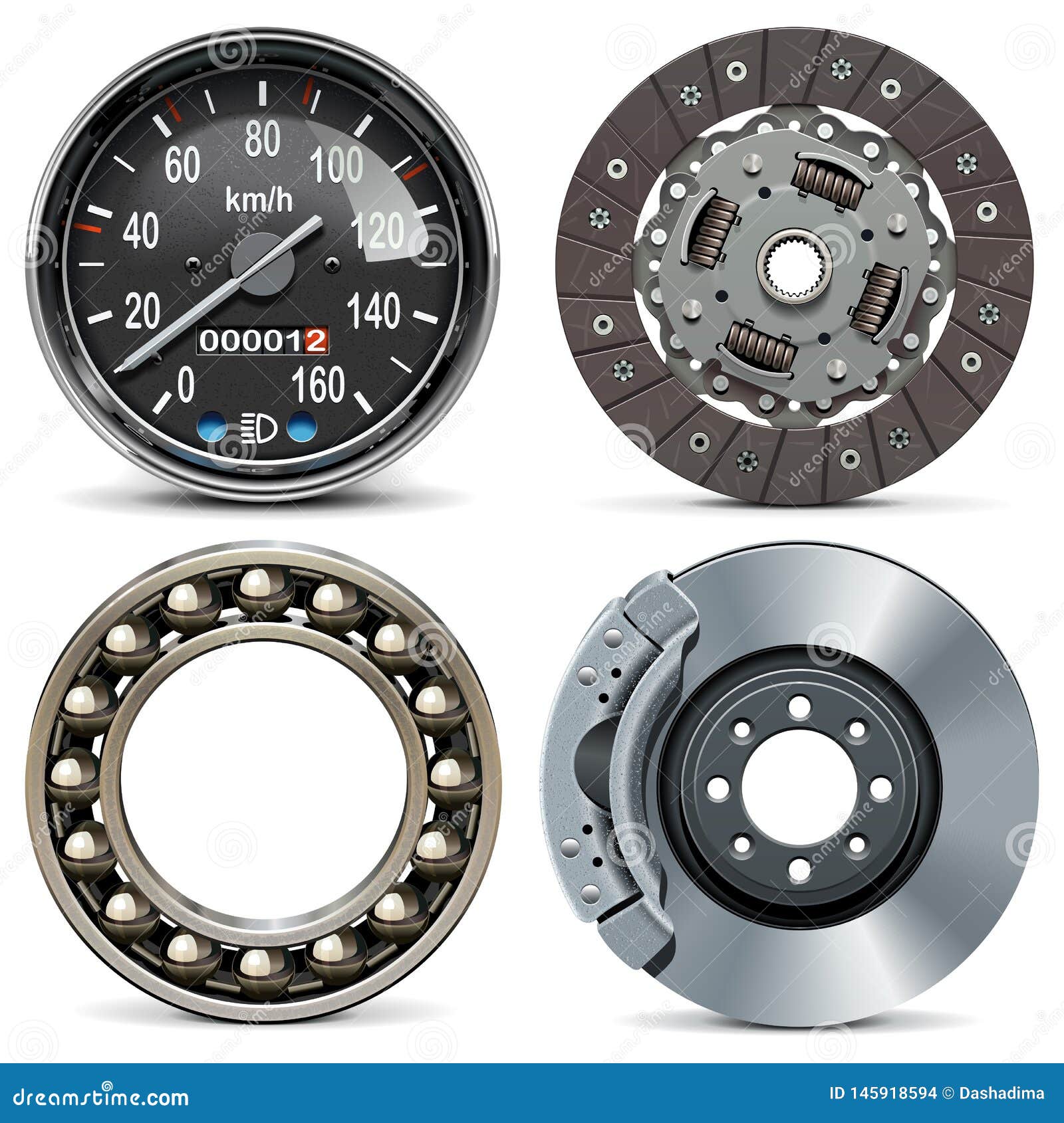 Vector Round Car Parts stock vector. Illustration of icons - 145918594