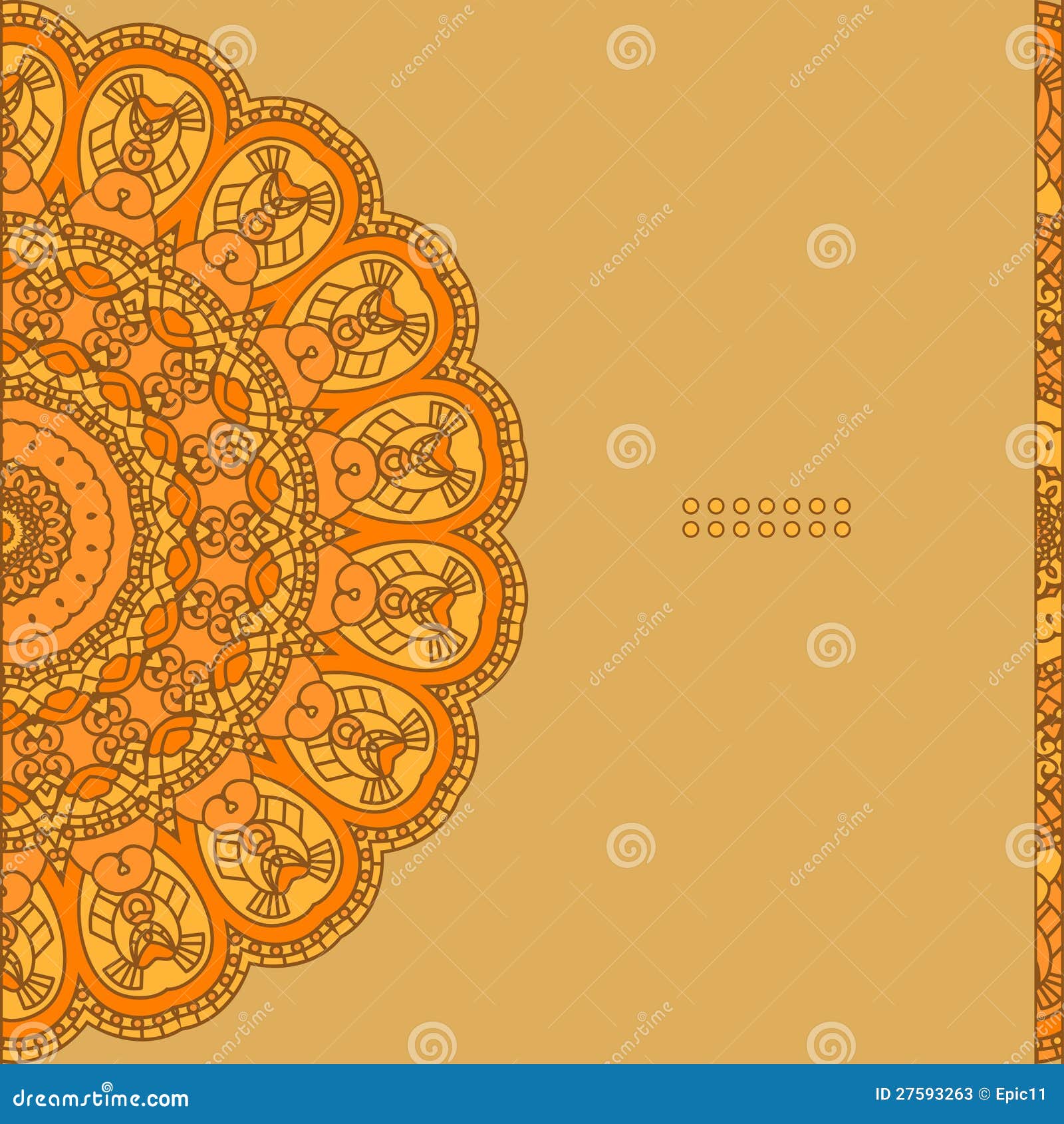 Vector Round Decorative Design Element Stock Vector - Illustration of ...