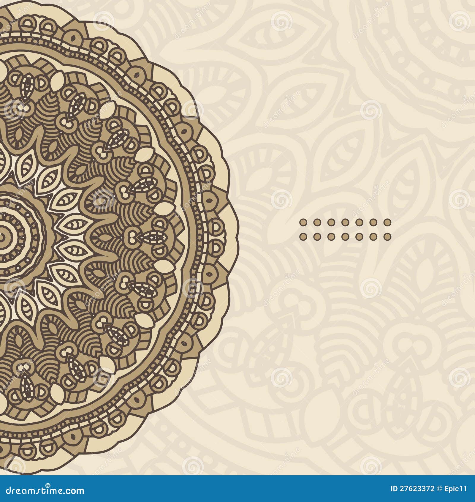 Vector Round Decorative Design Element Stock Vector - Illustration of ...