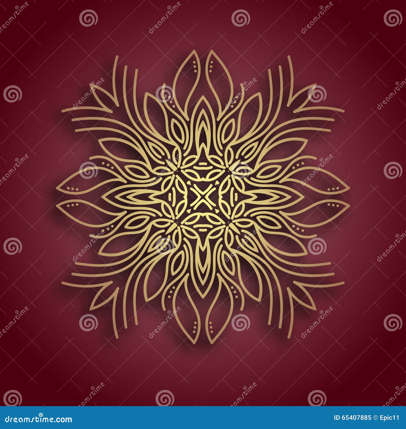 Vector Round Decorative Design Element Stock Vector - Illustration of ...