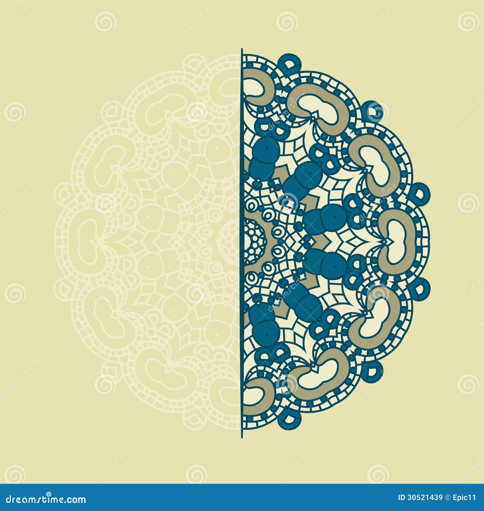 Vector Round Decorative Design Element Stock Vector - Illustration of ...