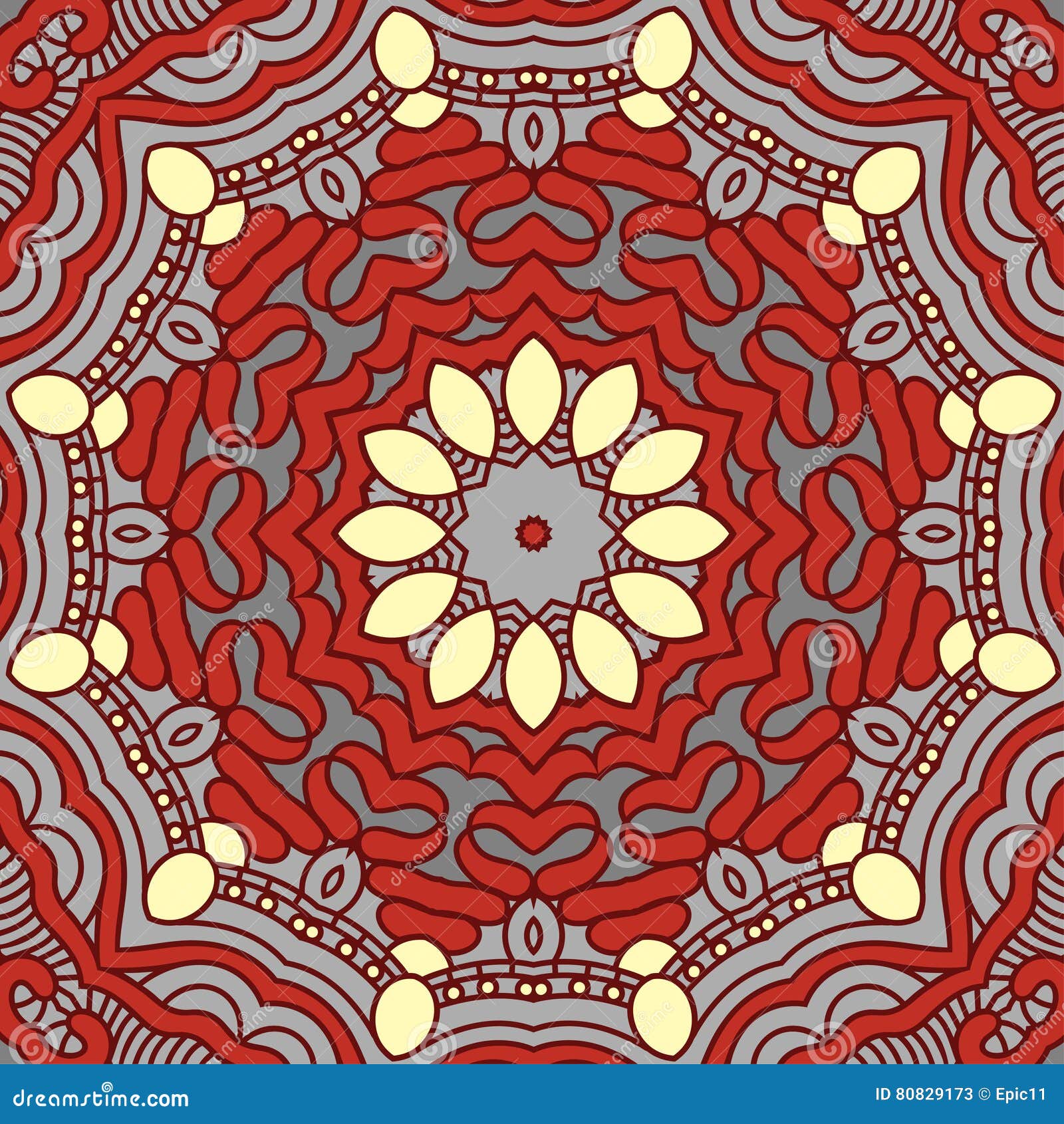 Vector Round Decorative Design Element Stock Vector - Illustration of ...