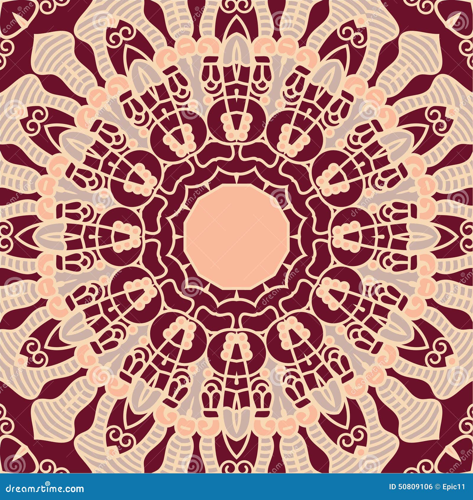 Vector Round Decorative Design Element Stock Vector - Illustration of ...