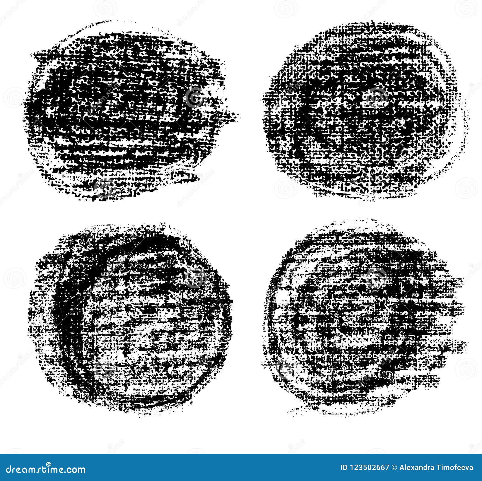 Vector Black Round Design Elements on the Chalkboard Stock Vector ...