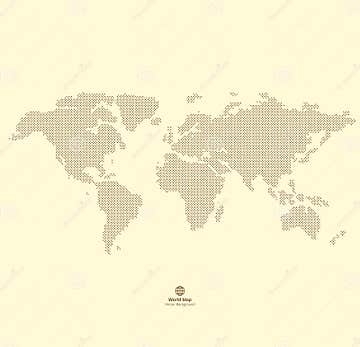 Vector Round Dotted World Map Stock Vector - Illustration of round ...