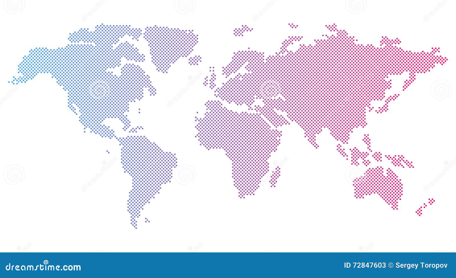 Vector Round Dotted World Map Stock Vector - Illustration of africa ...