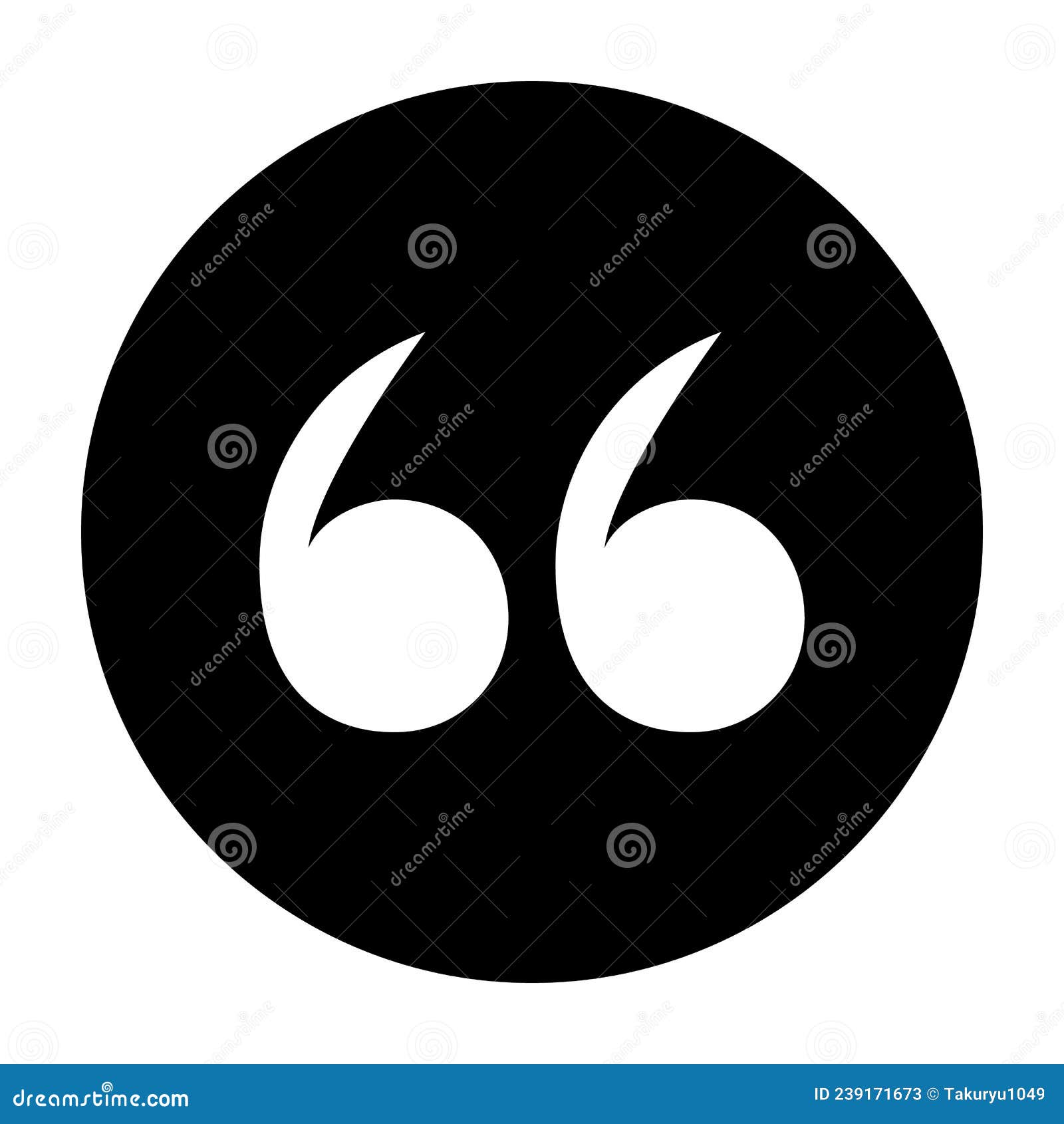 Vector of a Round Double-quote Icon. Stock Vector - Illustration of ...