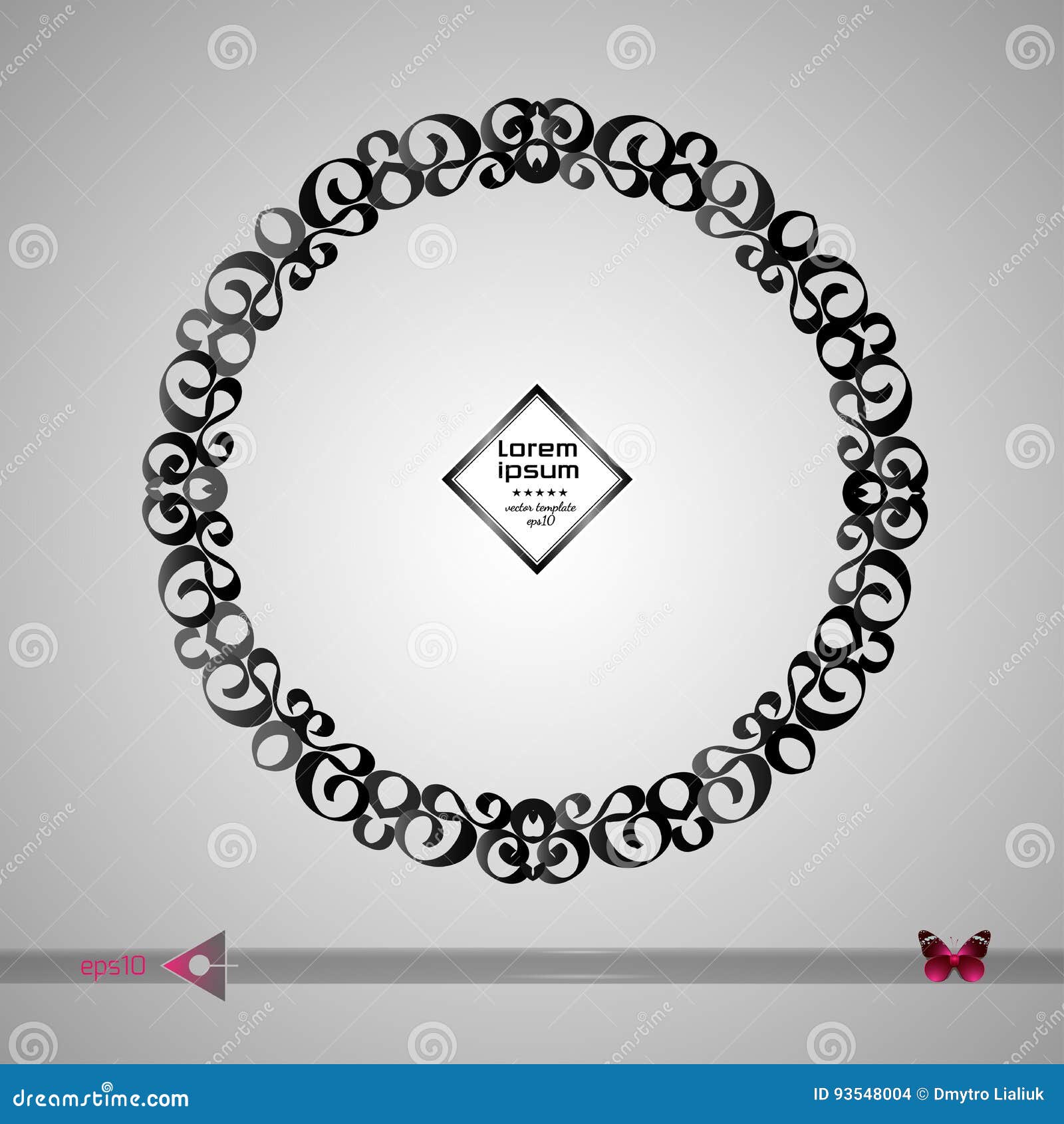 Vector Round Frame. Abstract Graphic Element Background Stock ...