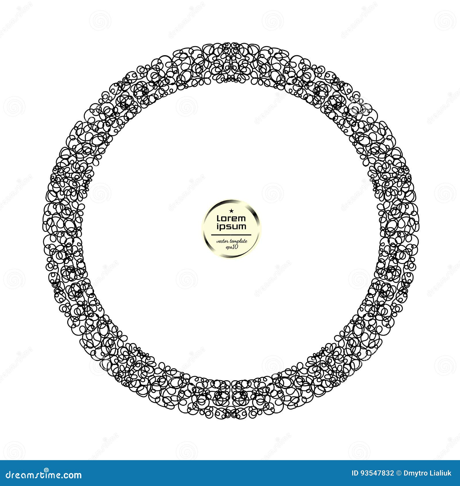 Vector Round Frame. Abstract Graphic Element Background Stock ...