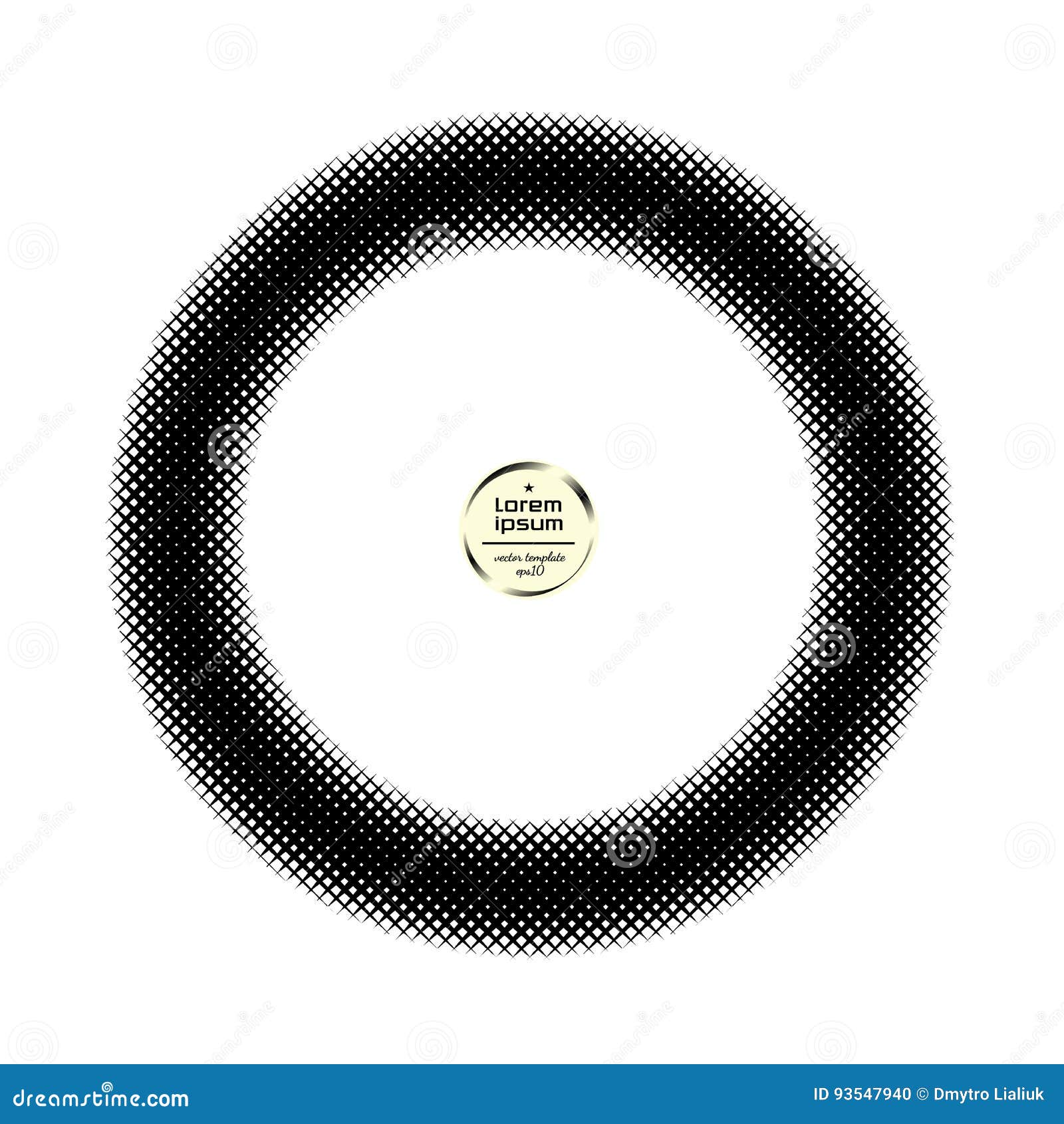 Vector Round Frame. Abstract Graphic Element Background Stock Photo ...
