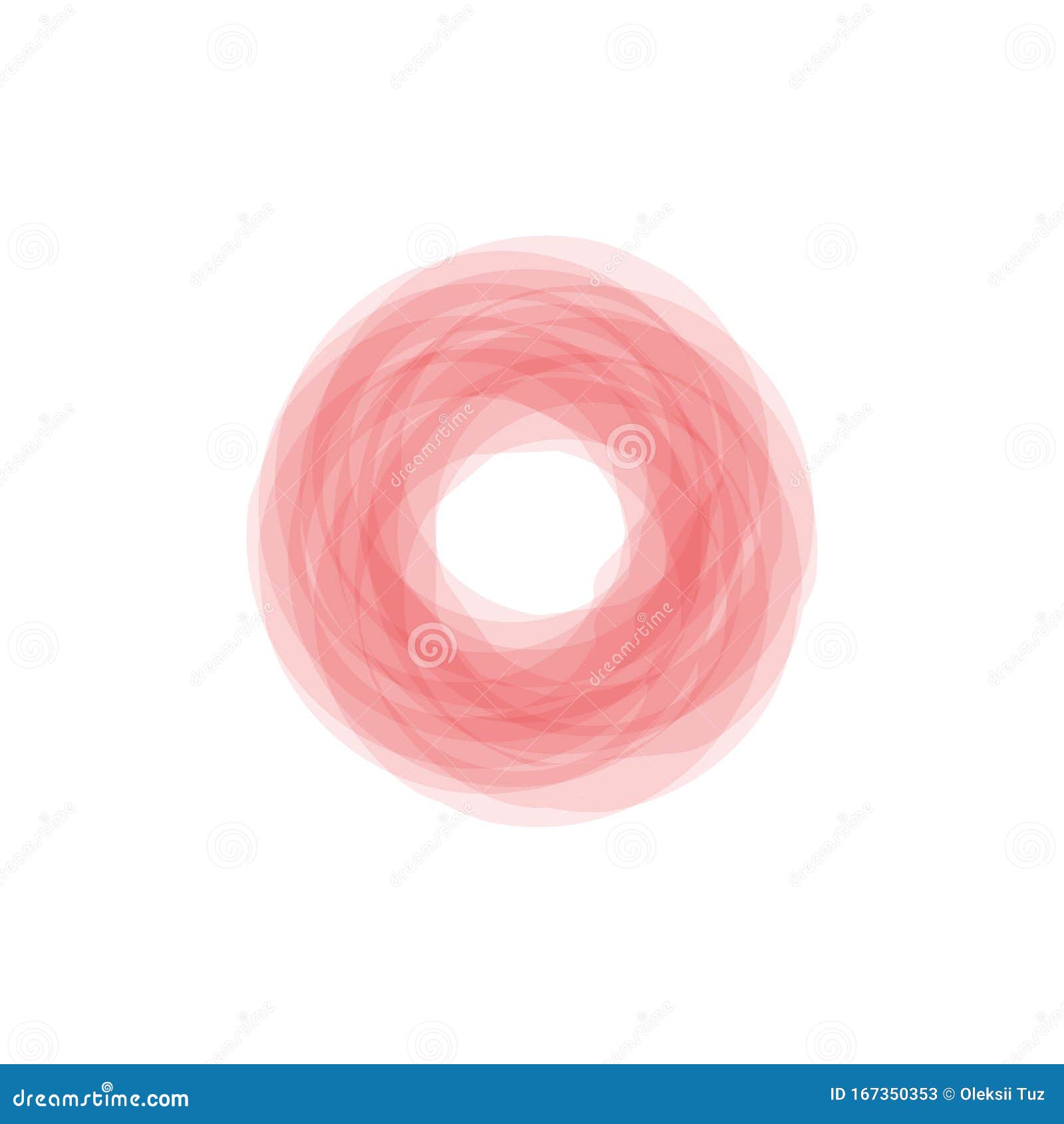 Vector Round Frame. Red Circle Banner. Isolated on White Transparent ...