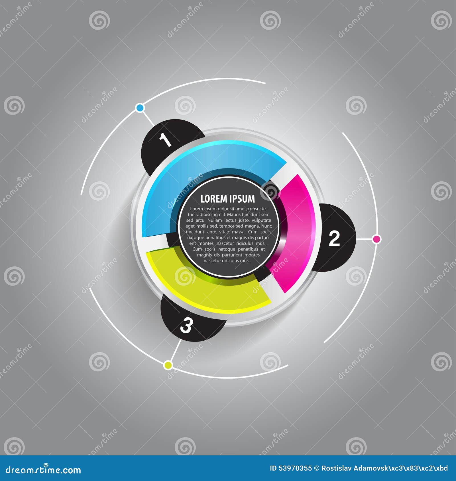 Round Graph Circular Charts, Set Design Templates Royalty-Free Stock ...