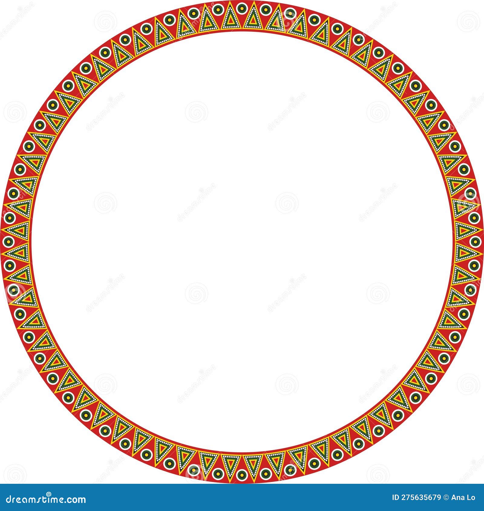Vector Round Indian Patterns. National Circle Ornaments, Borders ...