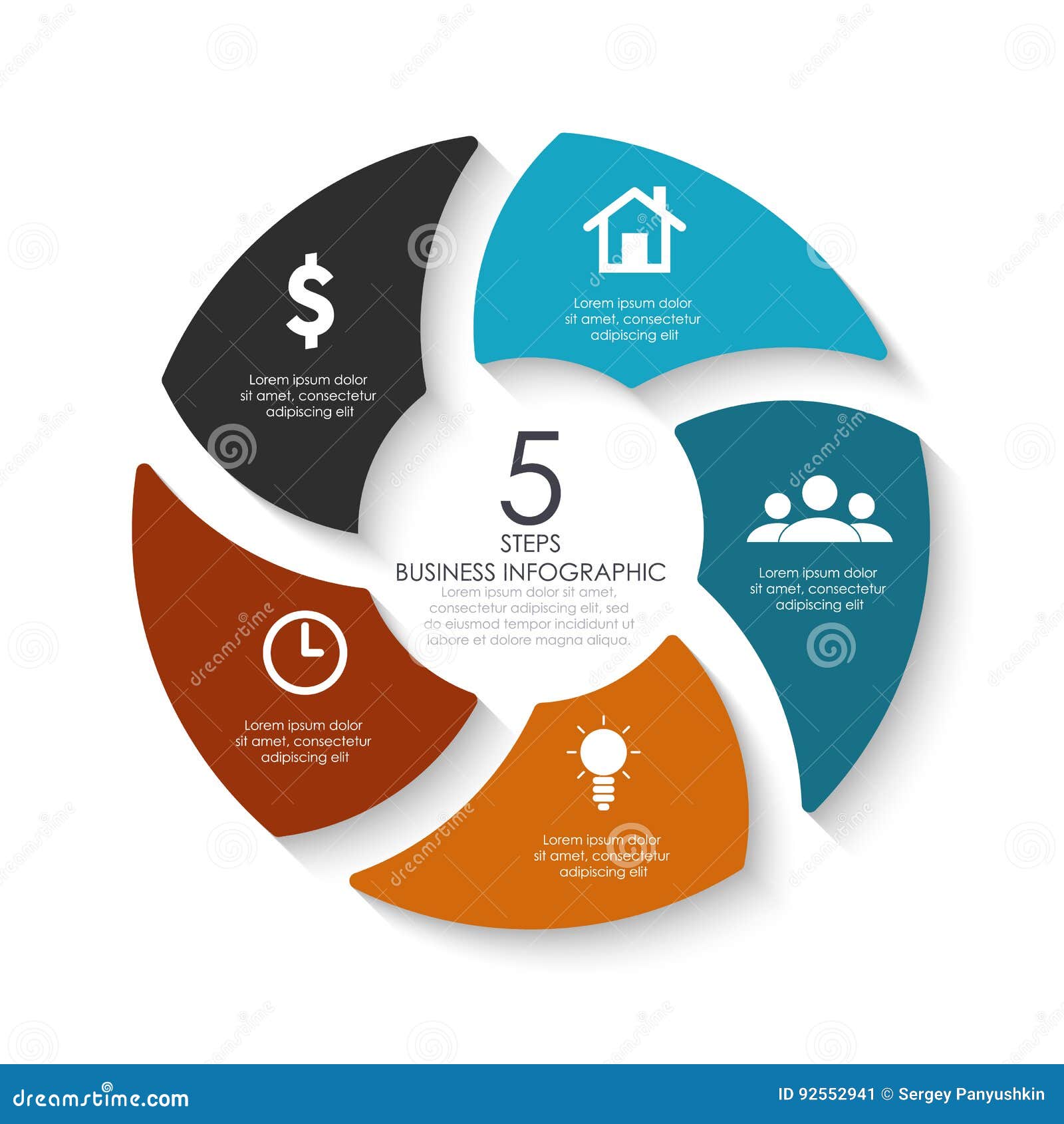 Vector Round Infographics. Template for Circle Diagram, Graph ...