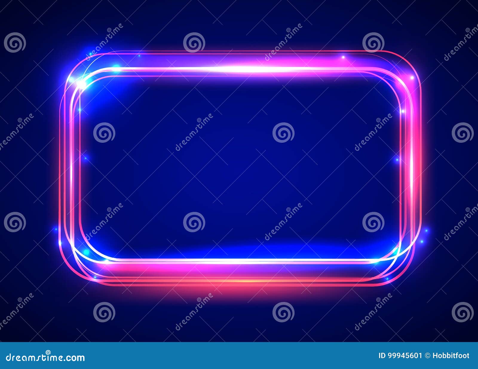 Vector Round Light Frame. Shining Square Banner Stock Vector ...