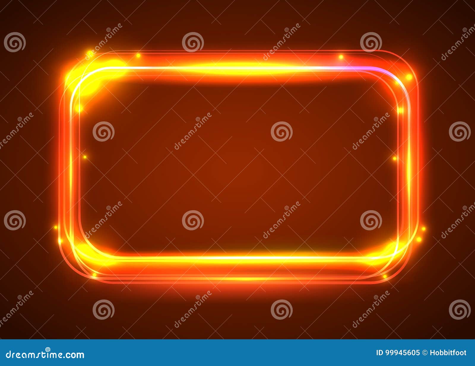 Vector Round Light Frame. Shining Square Banner Stock Vector ...