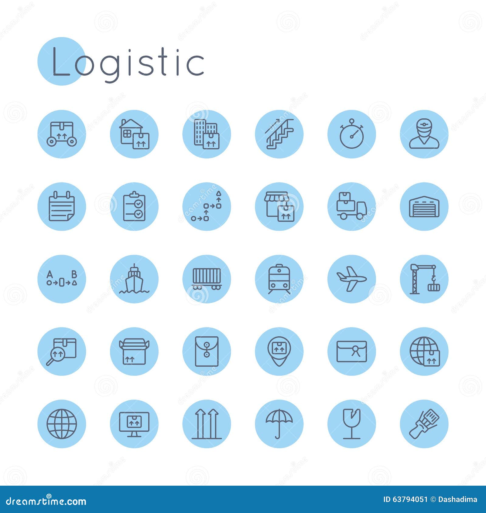 Logistic Icons Vector Illustration | CartoonDealer.com #14554538