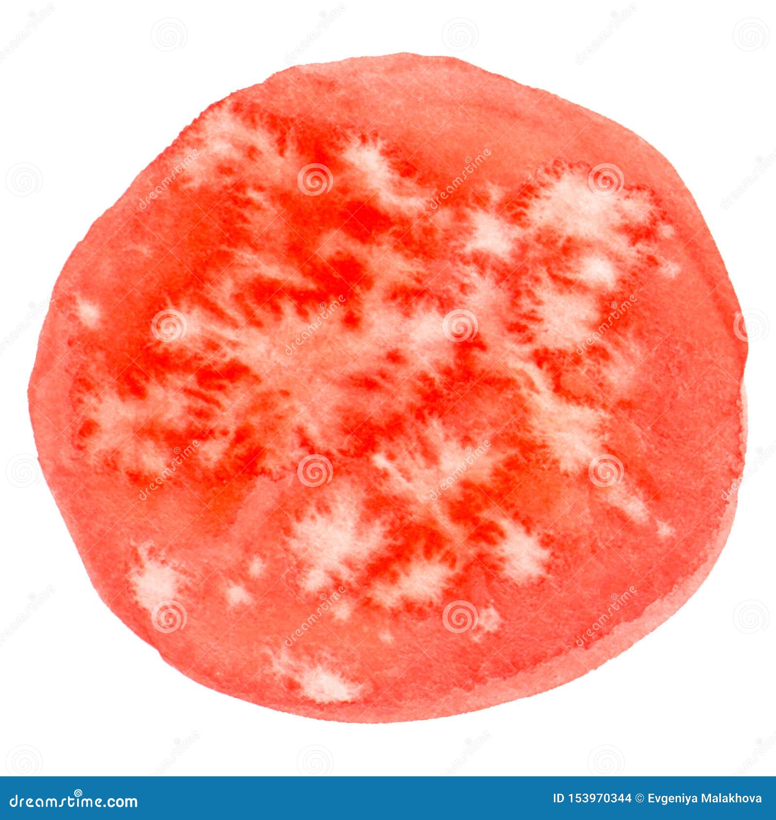 Vector Round Red Paint Texture Isolated on White Stock Vector ...