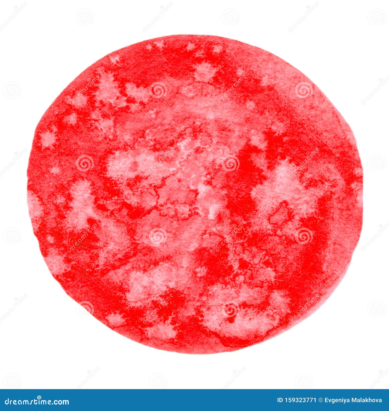 Vector Round Red Paint Texture Isolated on White for Your Design Stock ...