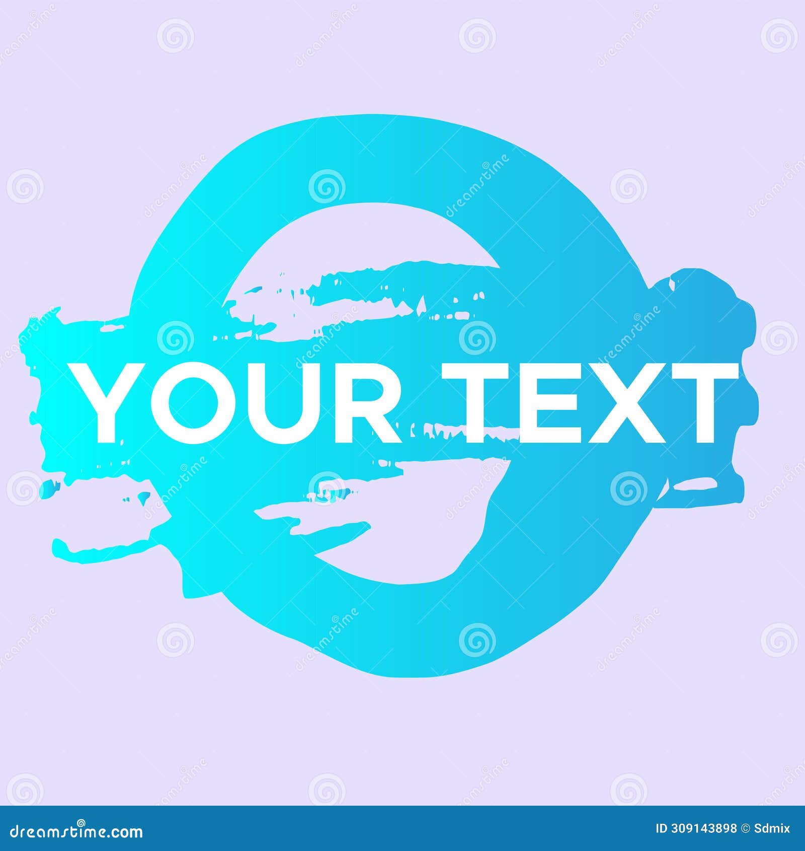 Vector Round Shape on Pink. Blue Circle Stamp. Icon, Logo, Banner ...