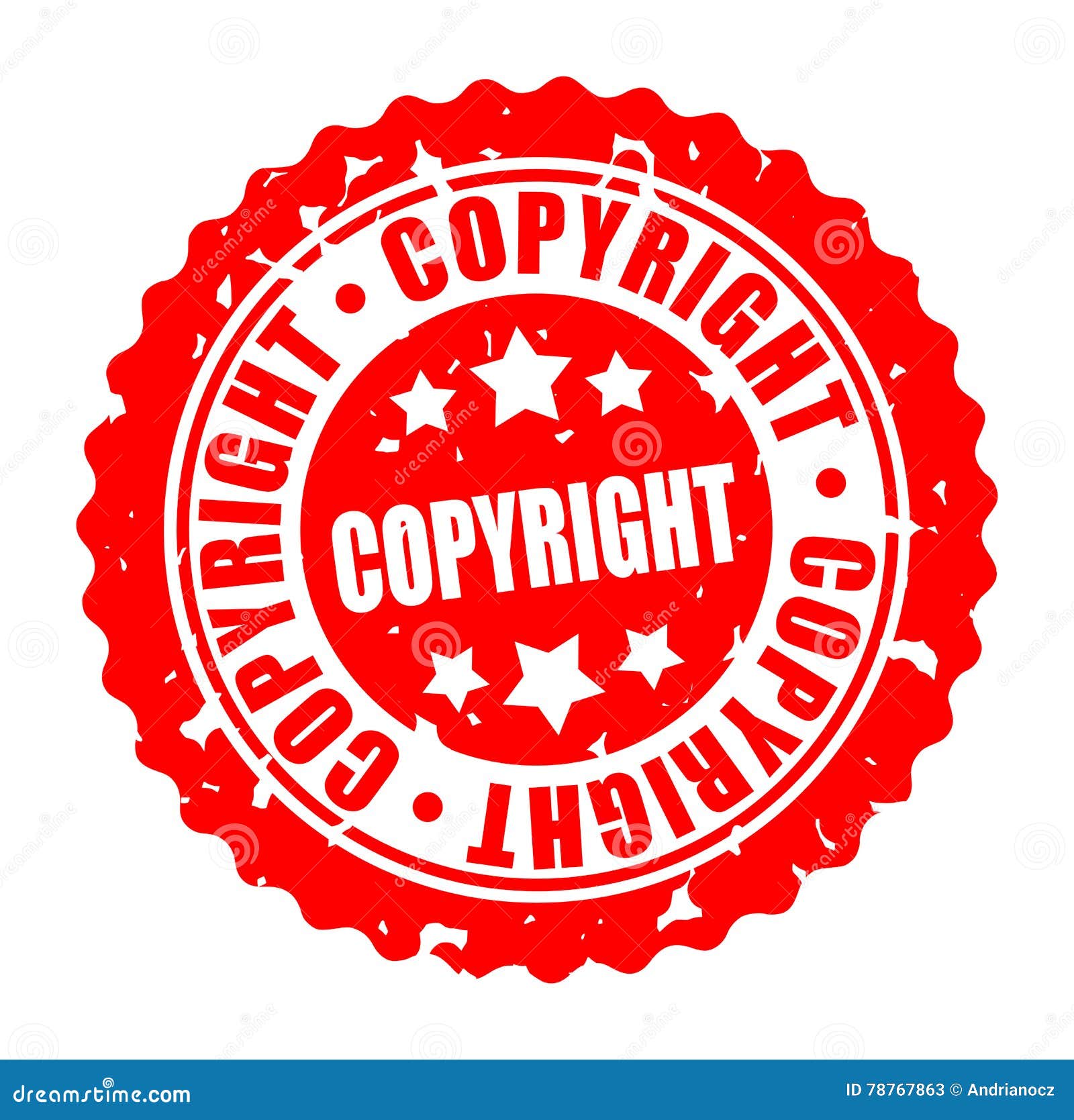 Vector Round Stamp COPYRIGHT Stock Illustration - Illustration of badge ...