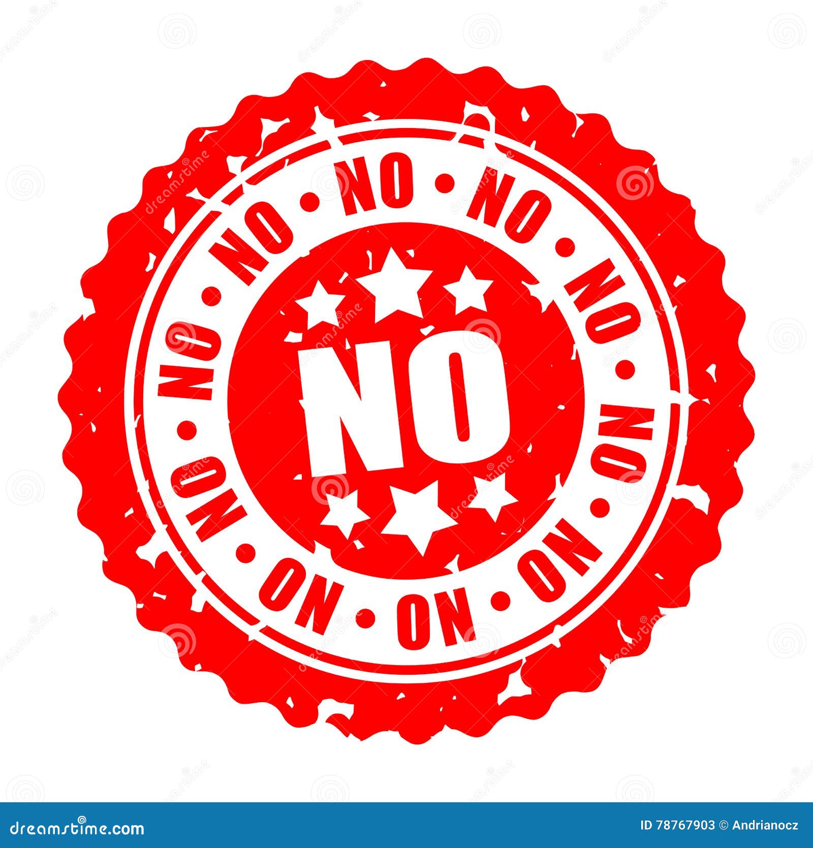 Vector round stamp NO stock vector. Illustration of stamp - 78767903