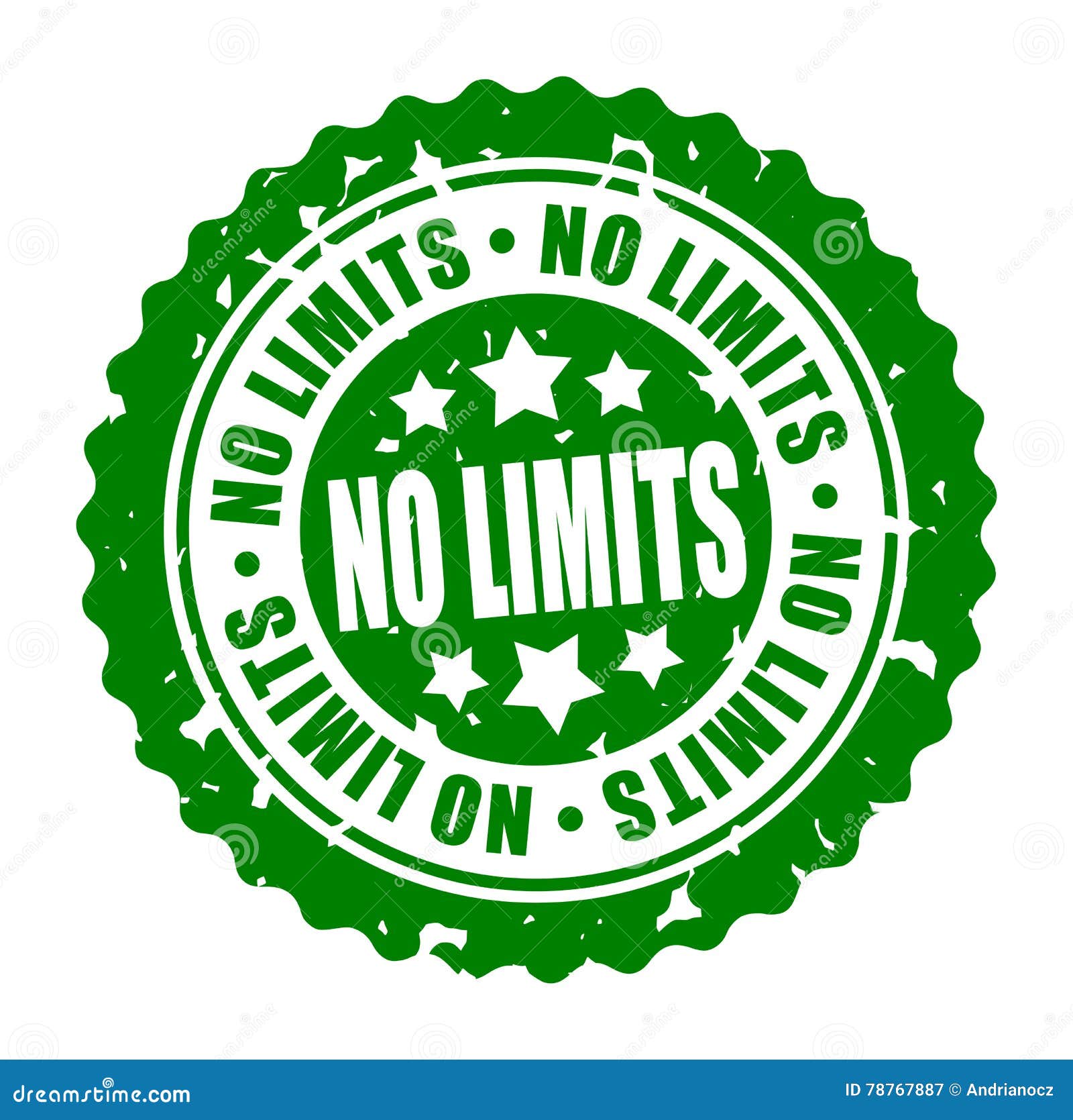 Vector Round Stamp NO LIMITS Stock Vector - Illustration of white ...