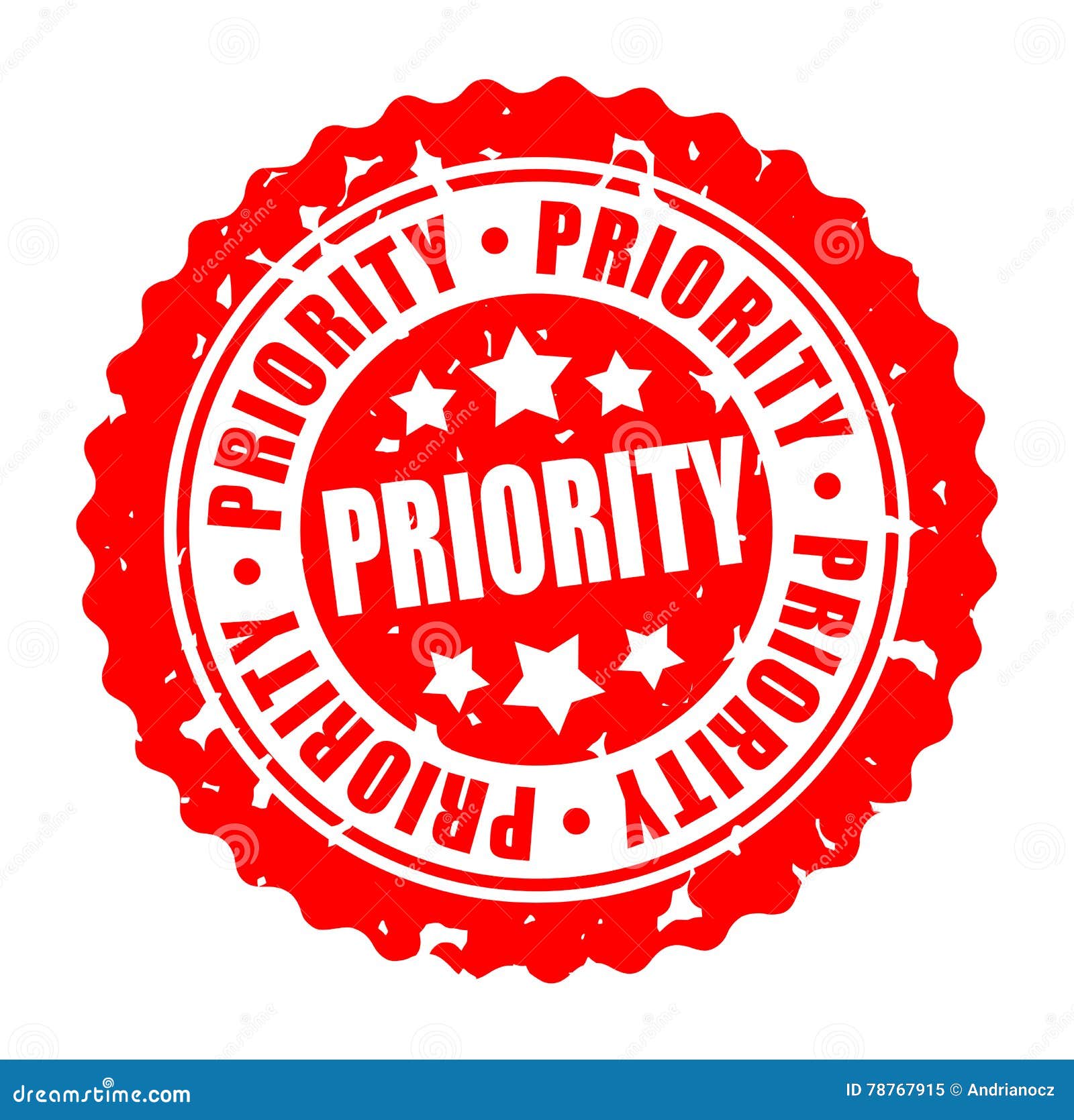Vector Round Stamp PRIORITY Stock Illustration - Illustration of stamp ...