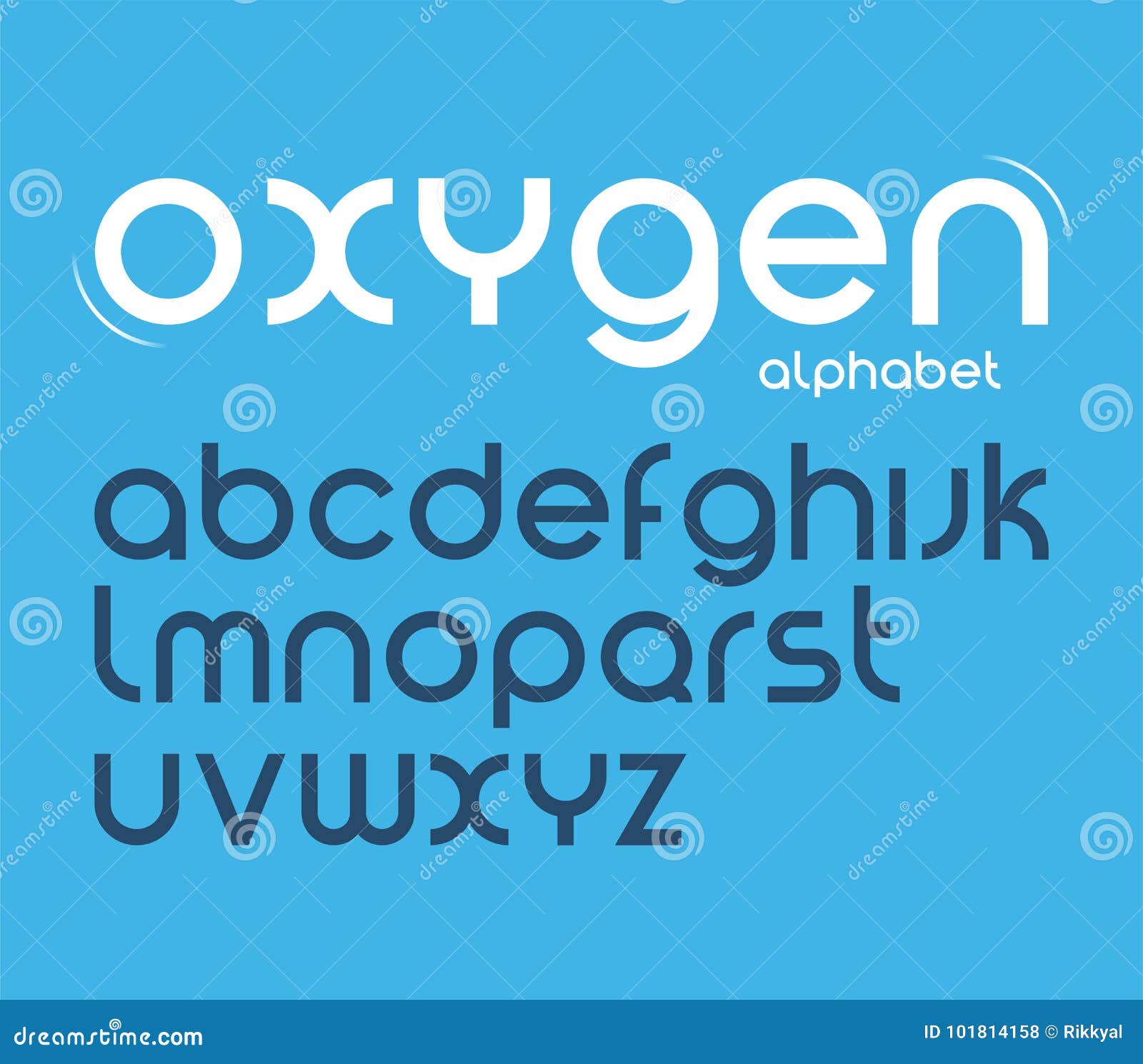 Vector Round Style Minimalistic Font, Alphabet Letters Stock Vector ...