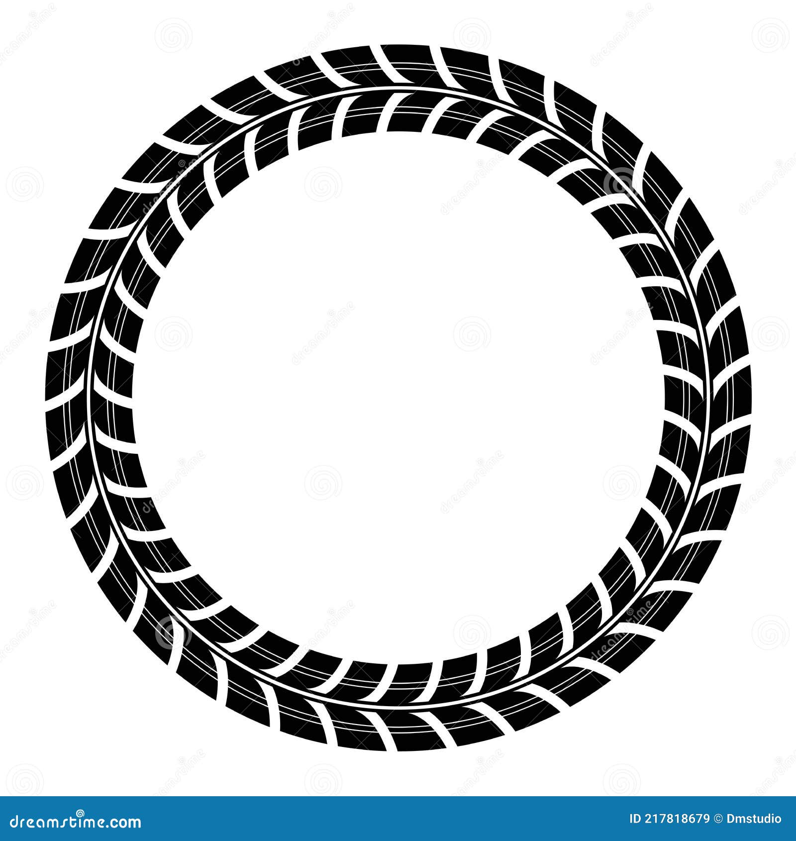 Vector round tire track stock vector. Illustration of stylized - 217818679
