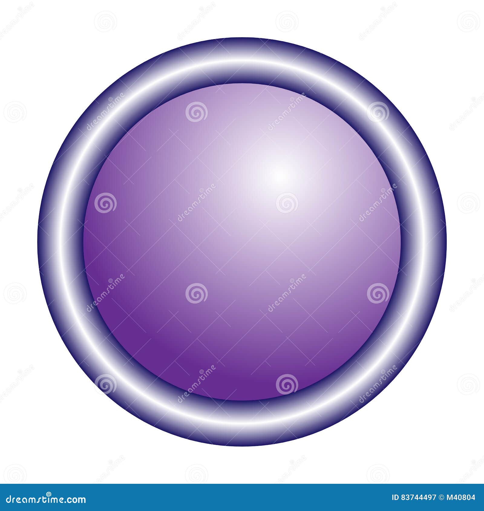 Vector round violet button stock vector. Illustration of click - 83744497