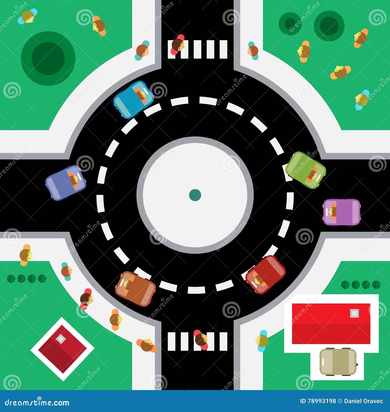 Vector Roundabout. stock vector. Illustration of view - 78993198