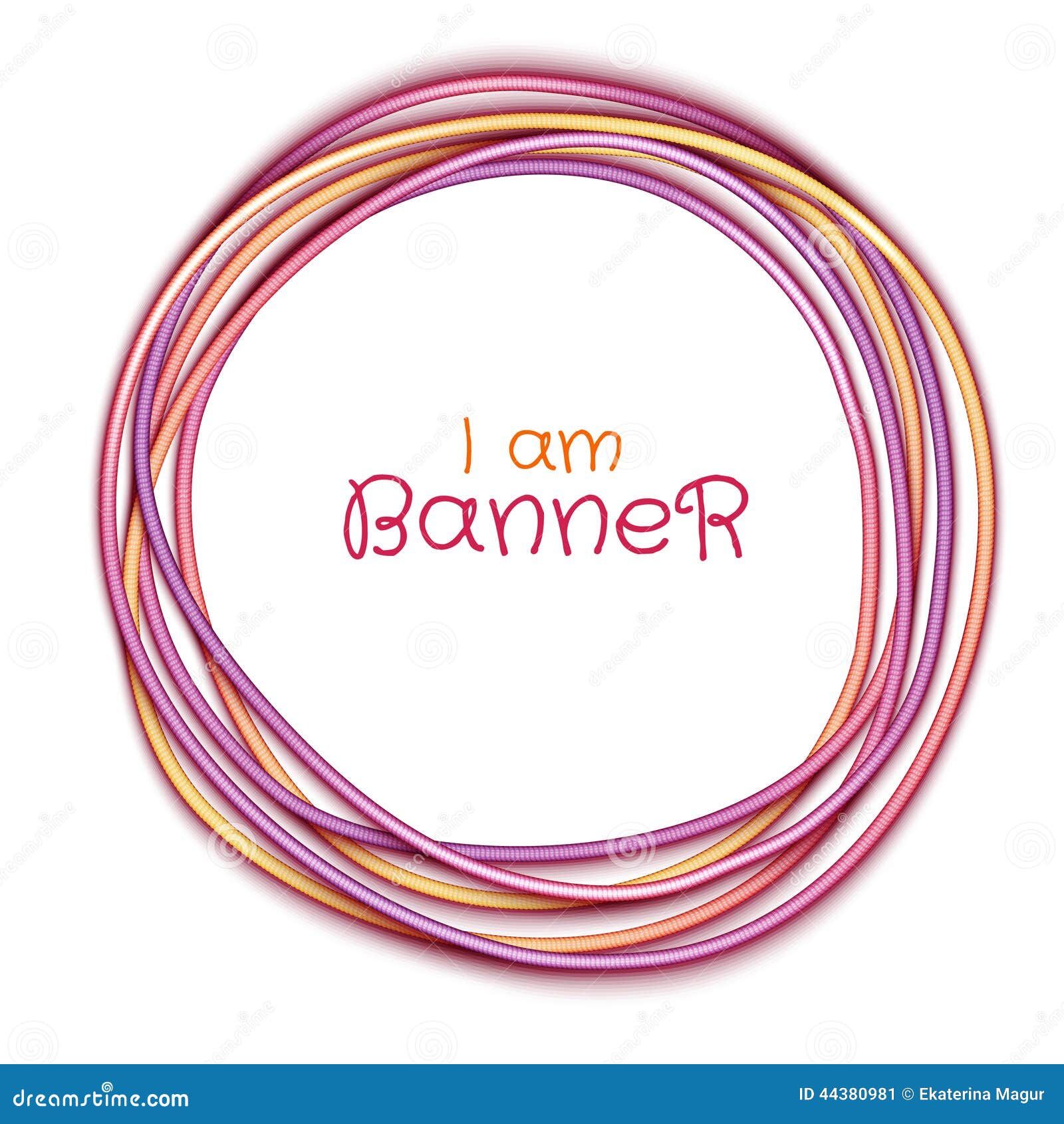 Vector Rounded Banner with Sample Text on White Stock Vector ...