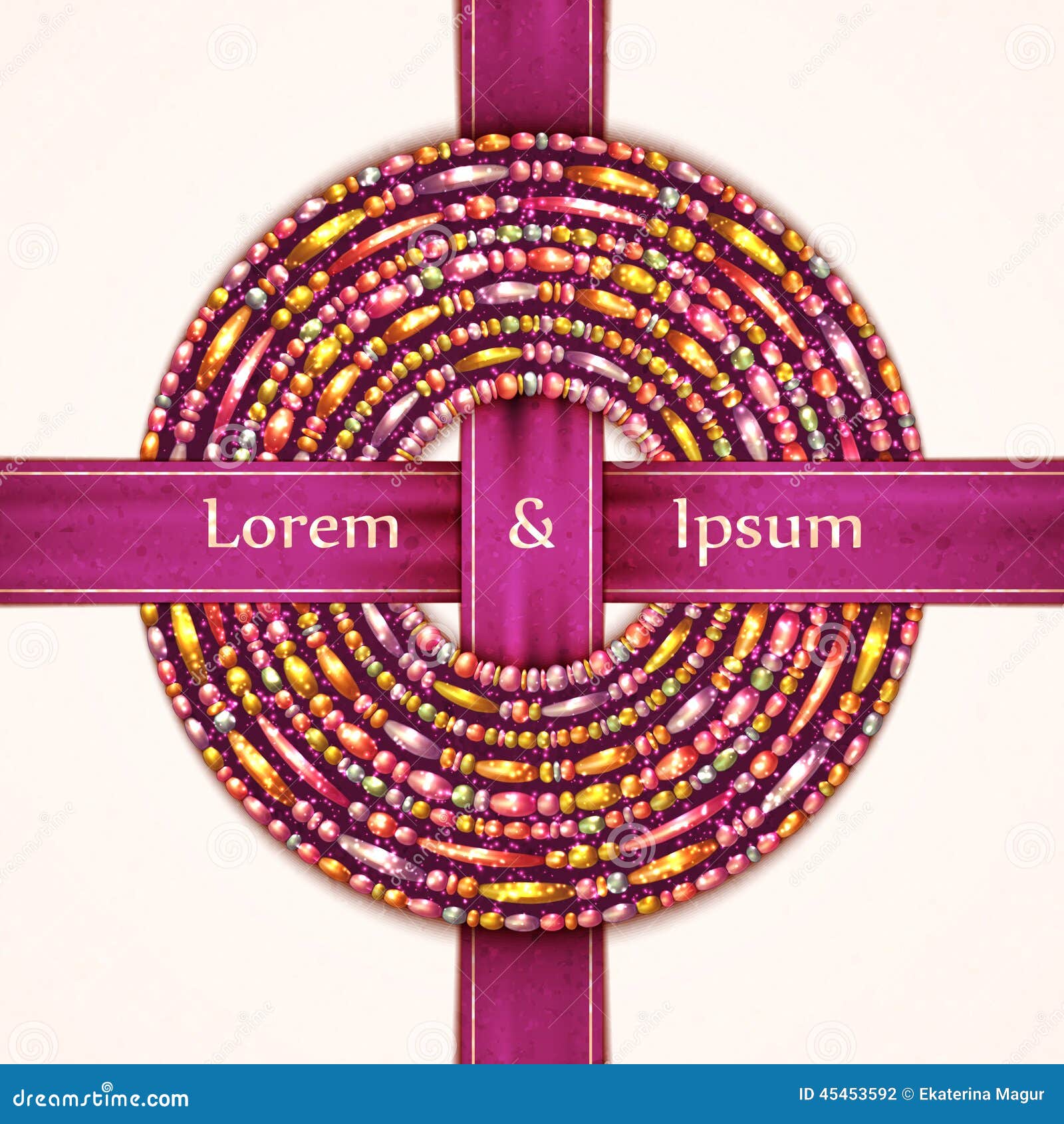 Vector Rounded Banner with Sample Text on White Stock Vector ...