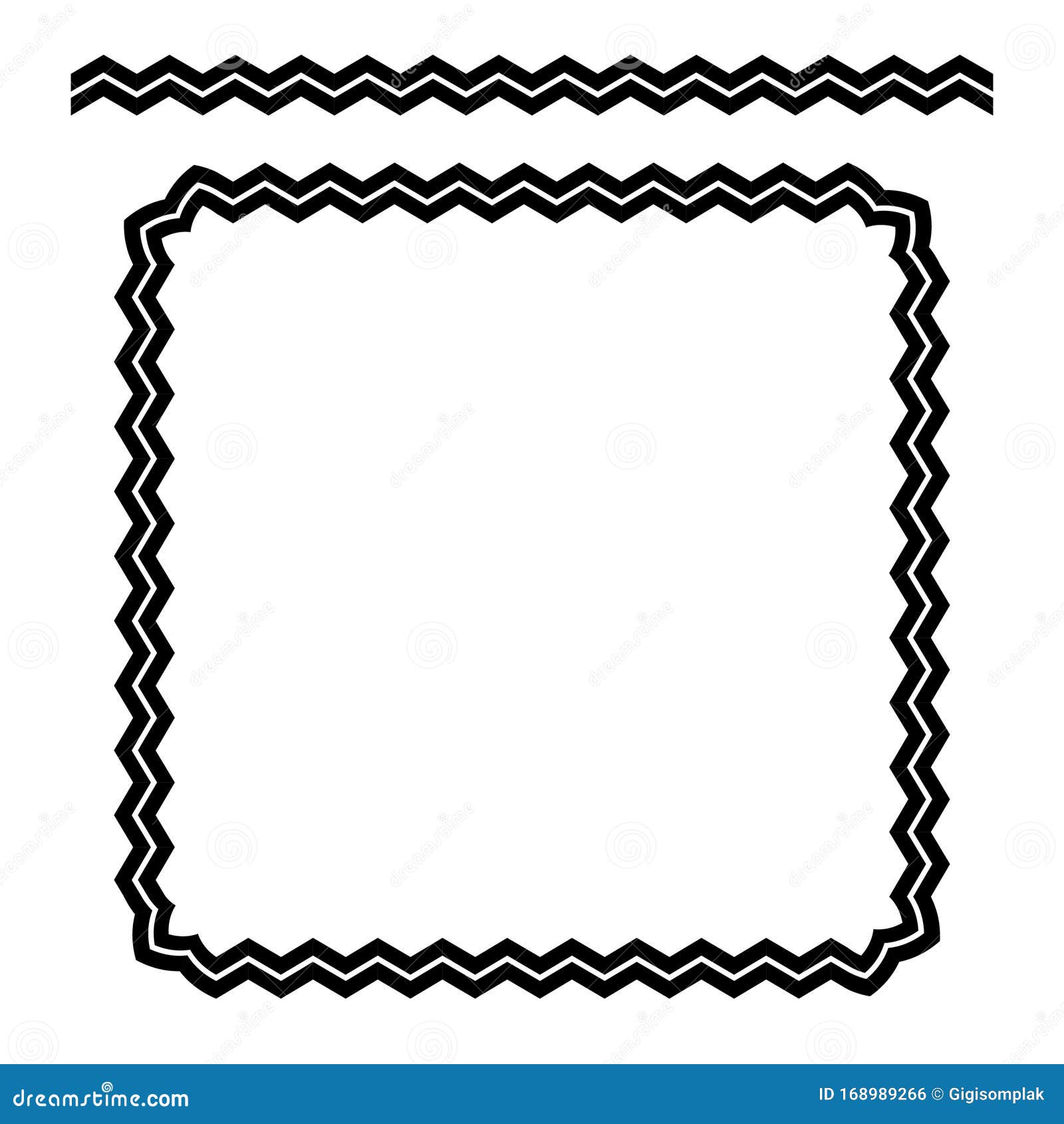 Vector Rounded Corner Square Black Frame, Isolated on White Stock ...