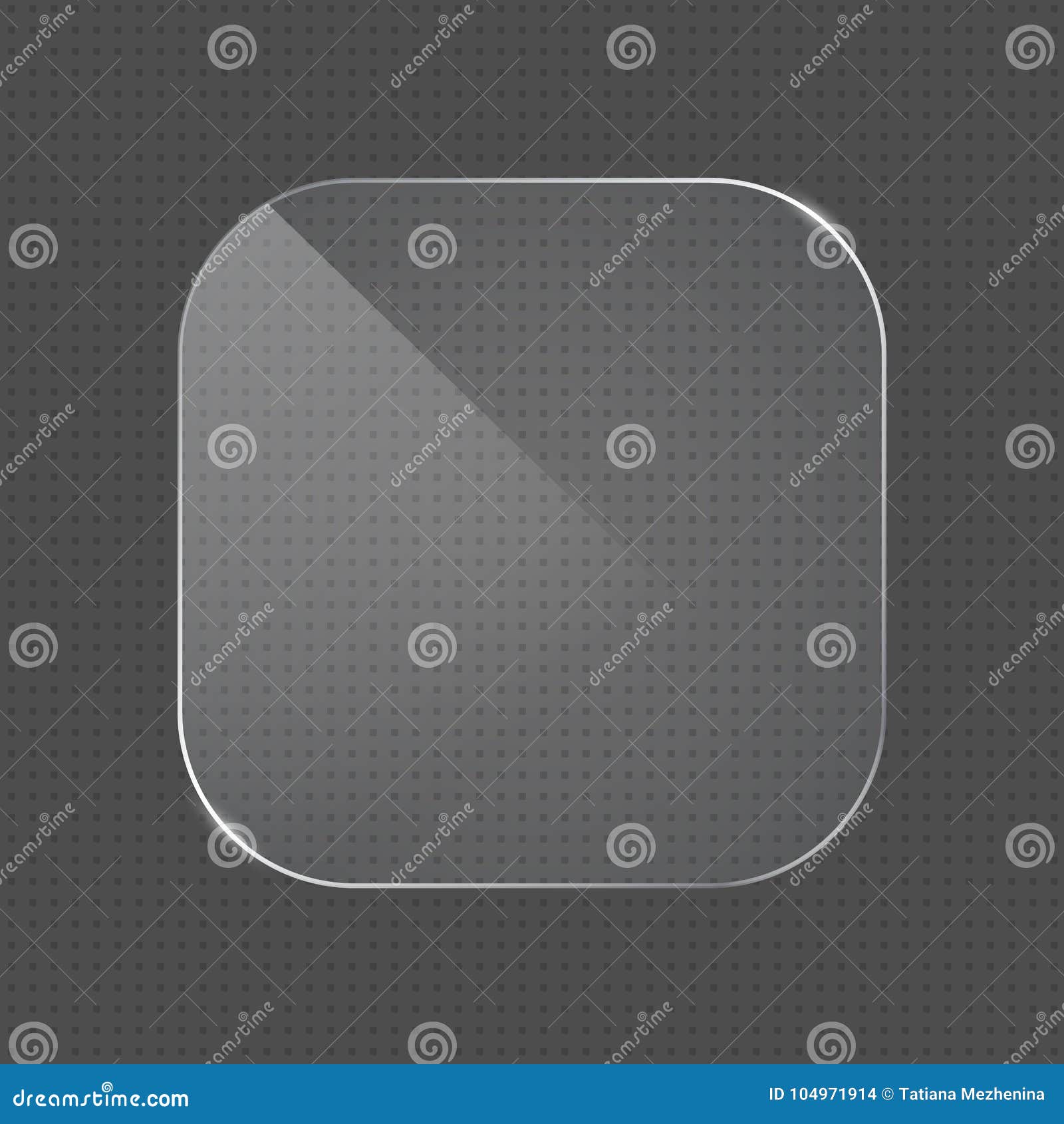 Vector Rounded Corners Square Shape Glass Frame Stock Illustration ...